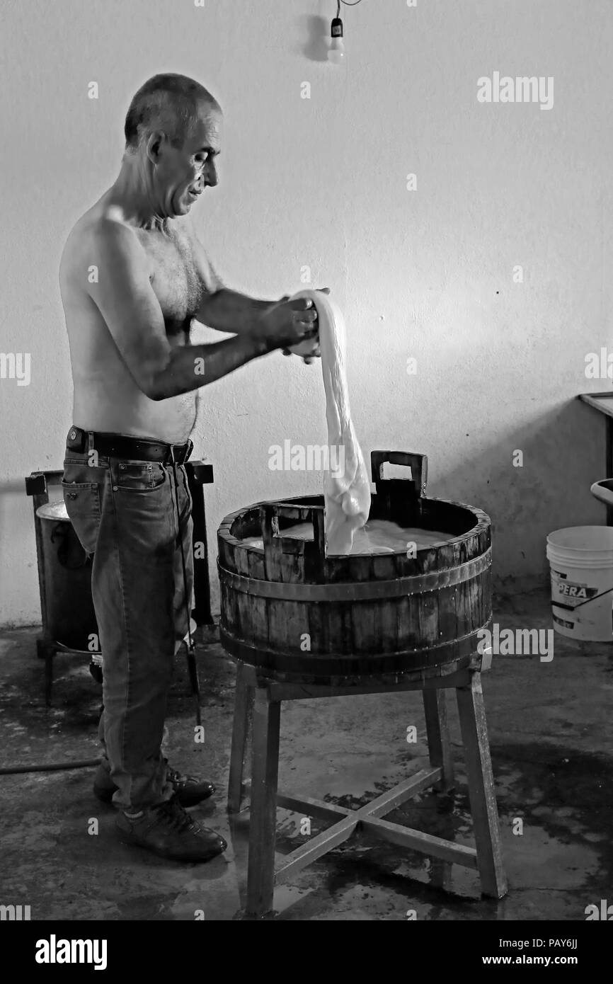 Manufacture cheese Black and White Stock Photos & Images - Alamy