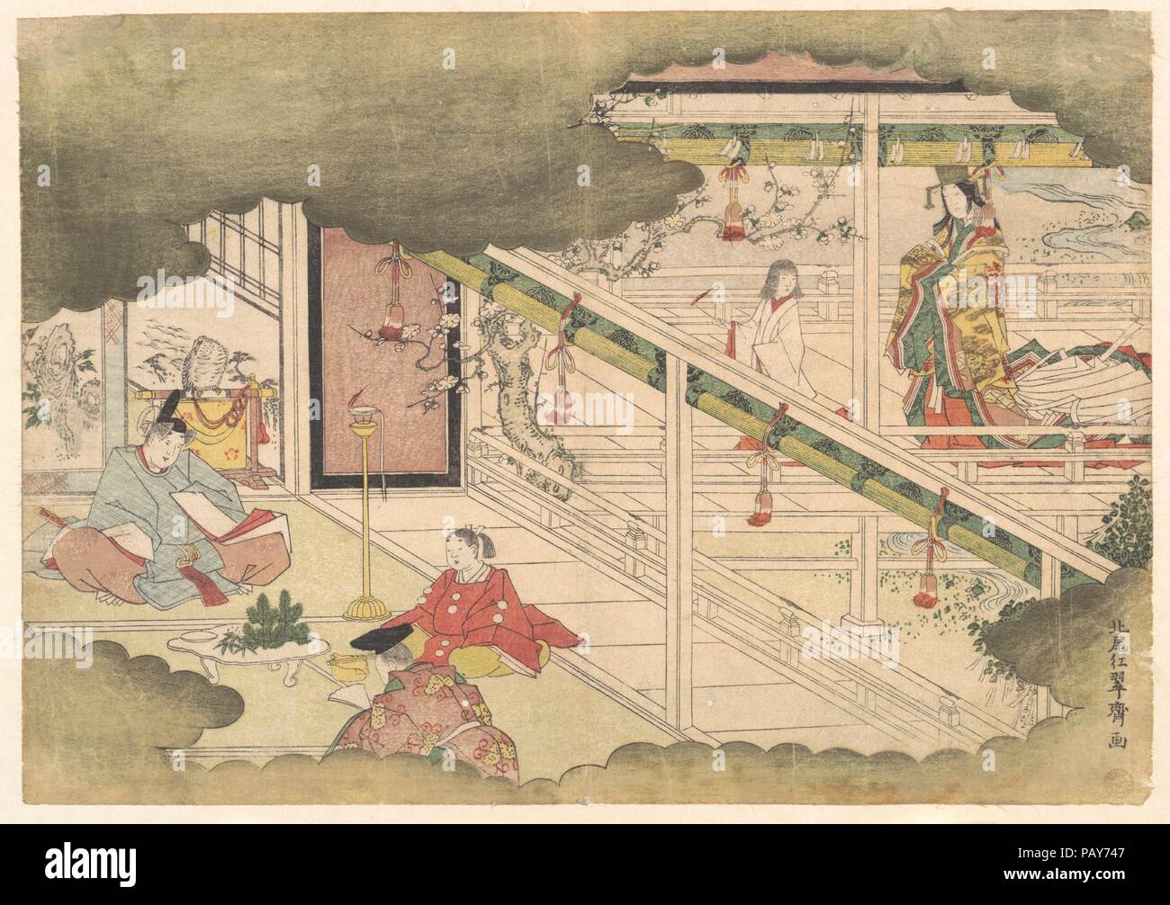 An Incident from the Tales of Ise (Ise Monogatari). Artist: Kitao ...
