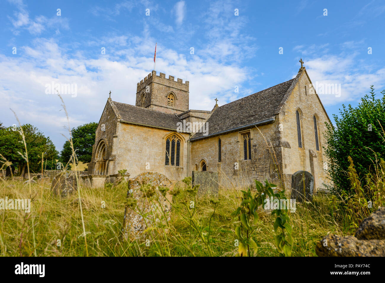 The parish church of St Michael and All Angels, Guiting Power village ...