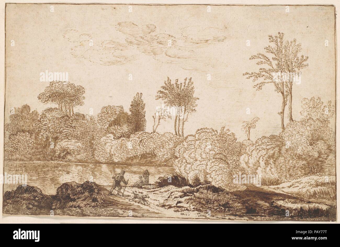 River Landscape with Traveler. Artist: Cornelis Vroom (Dutch, Haarlem ...