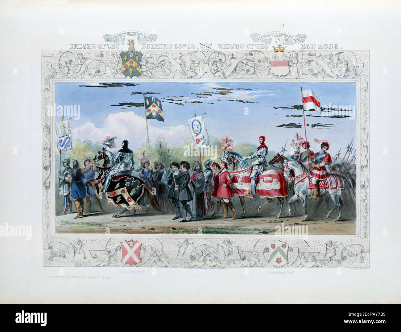 Procession to the Lists. Sir Francis Hopkins, Baronet, Knight of the ...