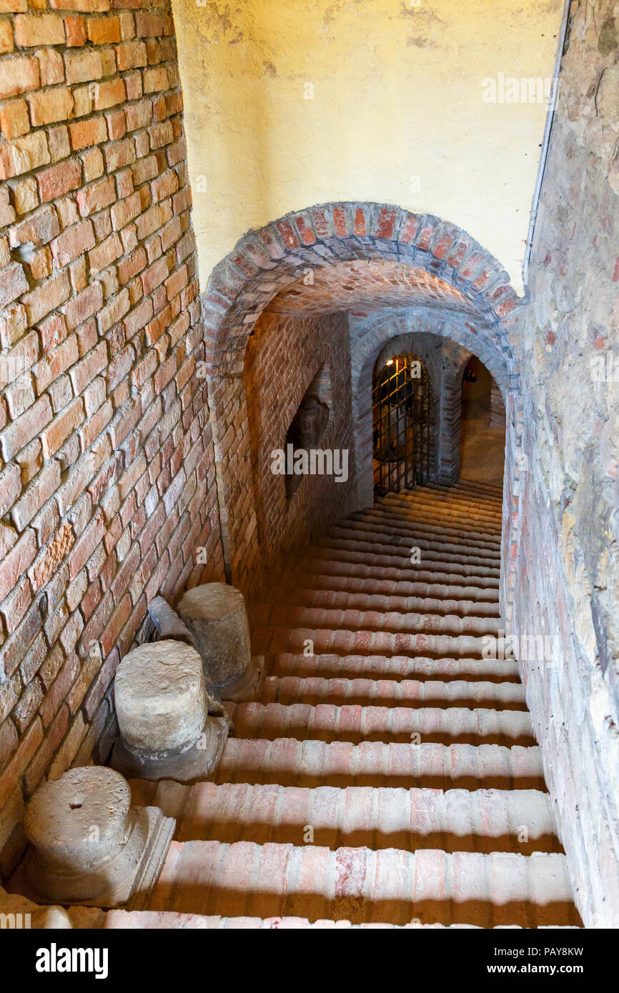 Stairs down to a wine cellar Stock Photo - Alamy