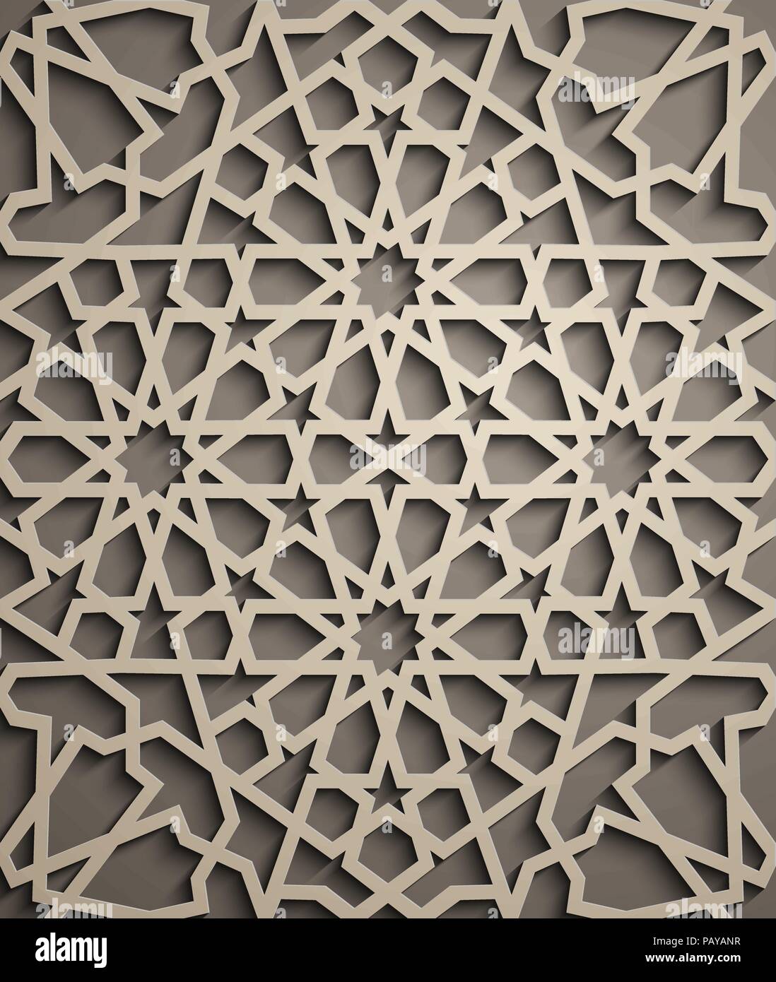 Brown background . Islamic ornament vector , persian motiff . 3d ...