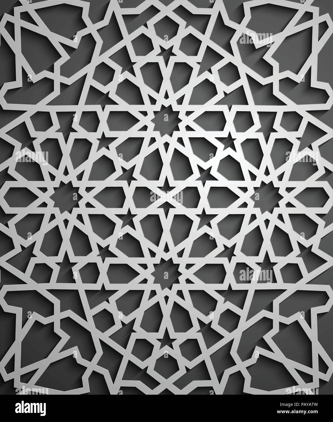 Islamic ornament vector , persian motiff . 3d ramadan islamic round ...