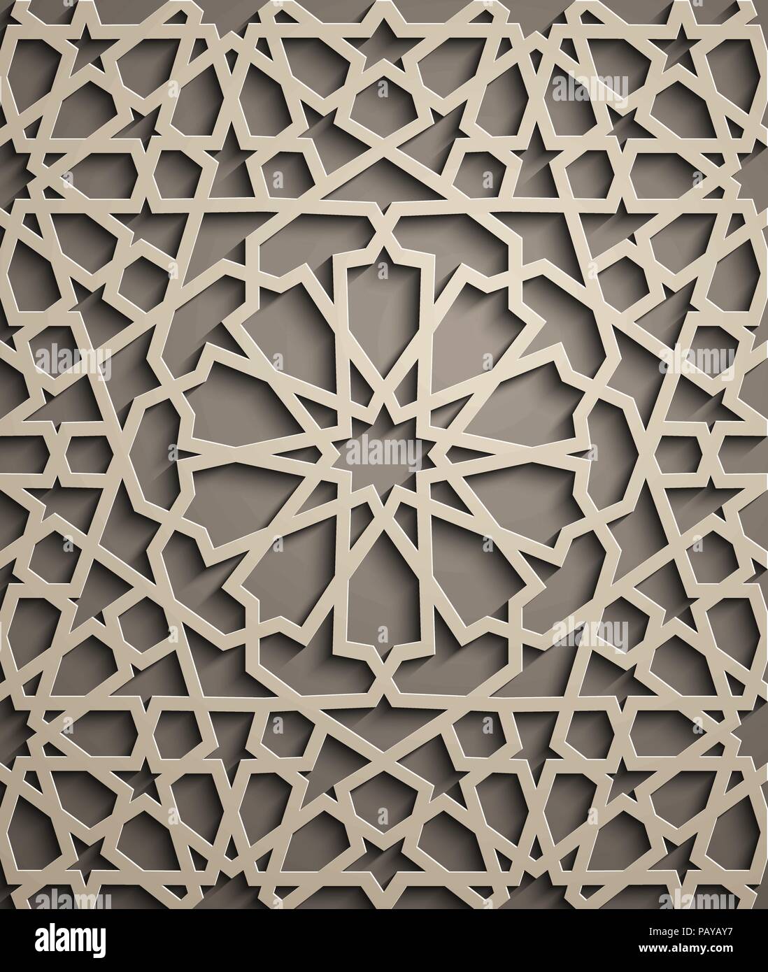 Brown background . Islamic ornament vector , persian motiff . 3d ...