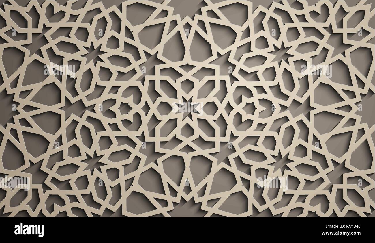 Brown background . Islamic ornament vector , persian motiff . 3d ...