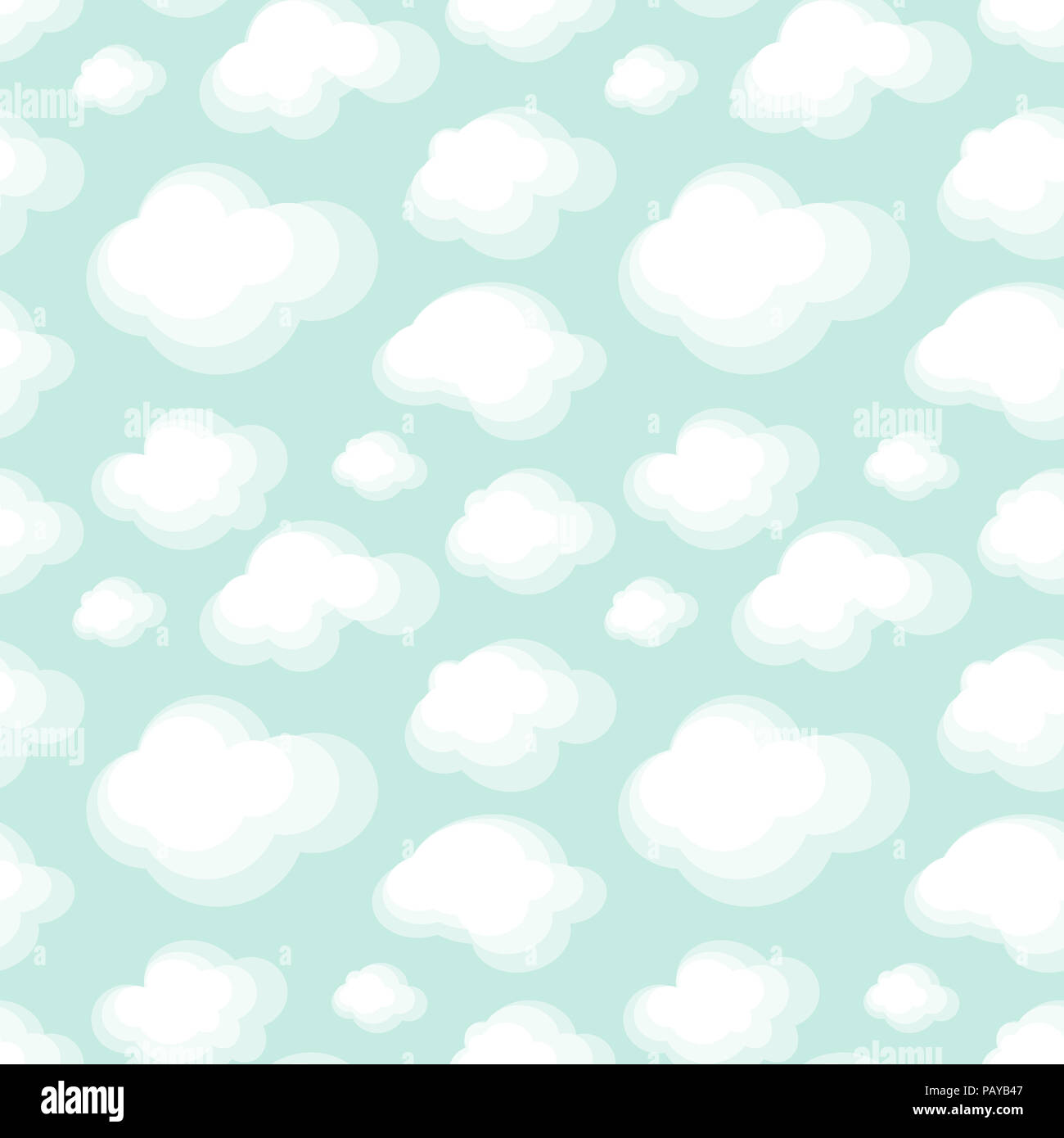 Seamless pattern cartoon clouds Cut Out Stock Images & Pictures - Alamy