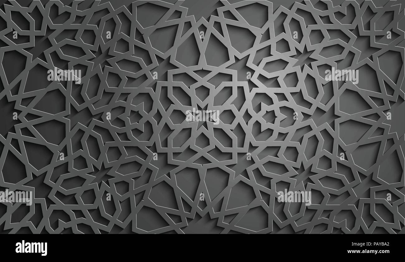 Islamic ornament vector , persian motiff . 3d ramadan islamic round ...