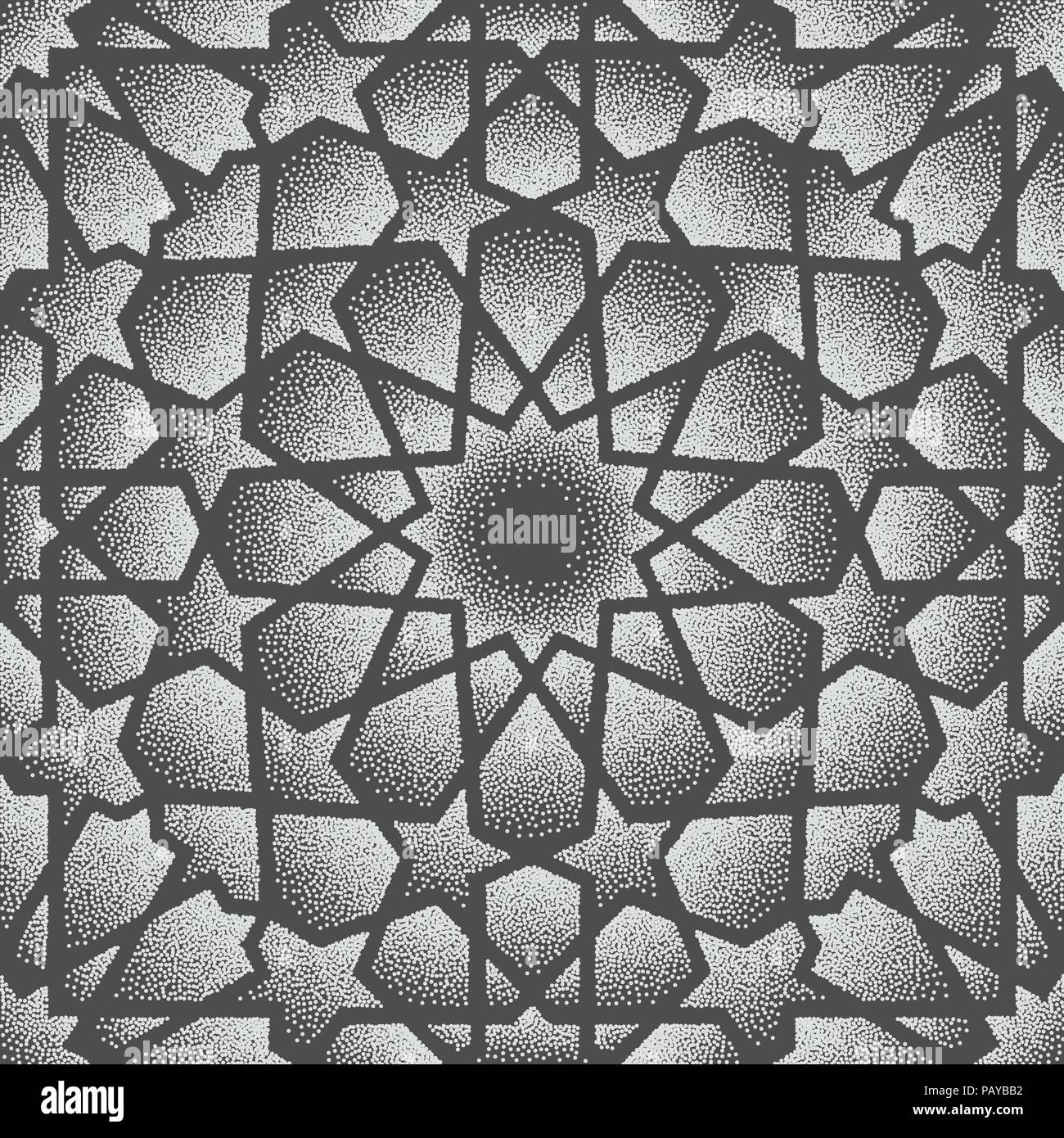 Dot pattern.Islamic ornament vector , persian motiff . 3d ramadan ...