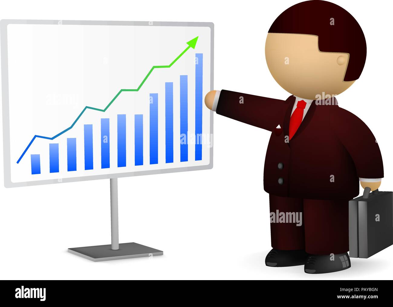 Cartoon style illustration bar graph hi-res stock photography and ...