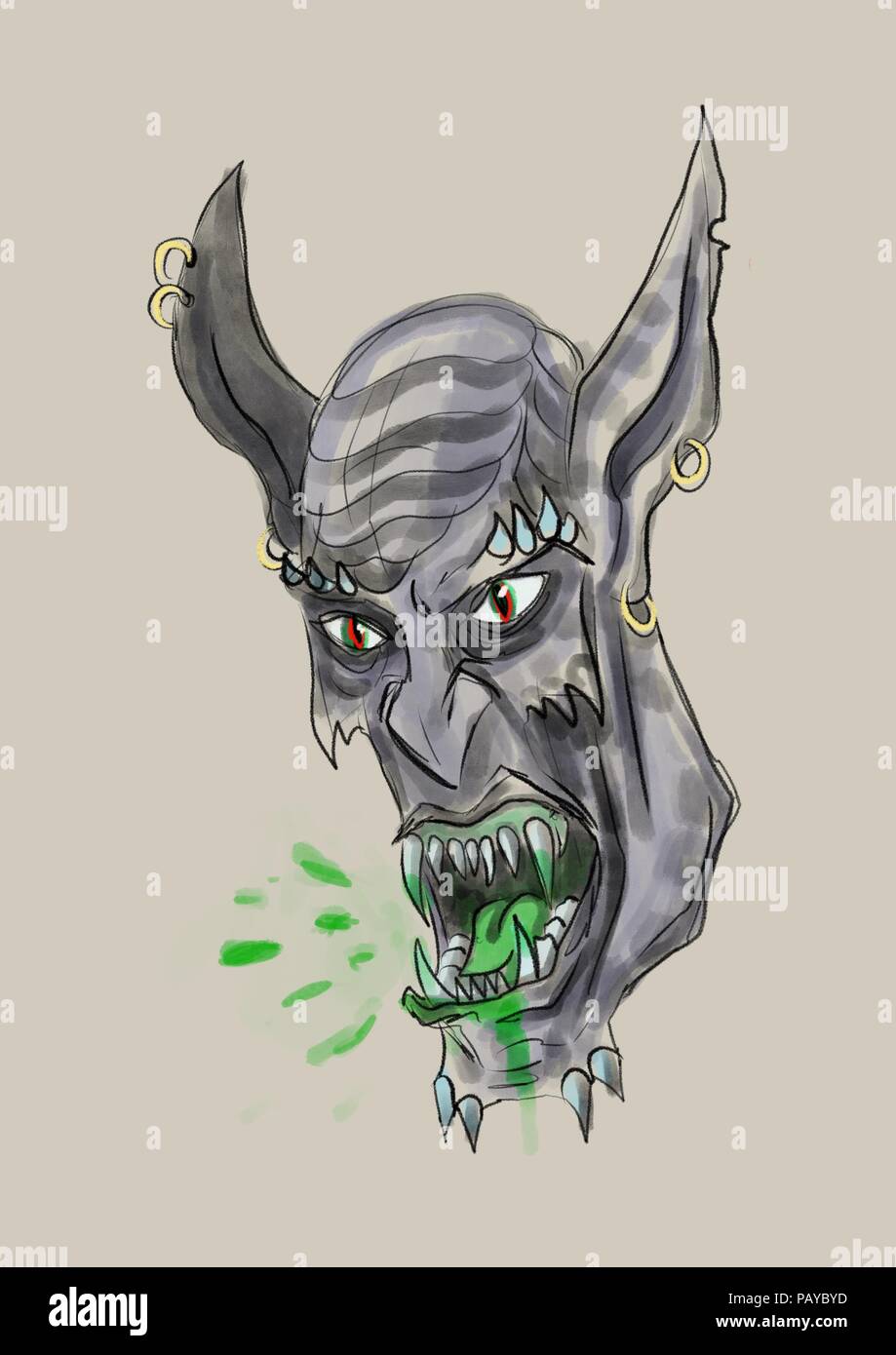 vampire face illustration Stock Photo - Alamy
