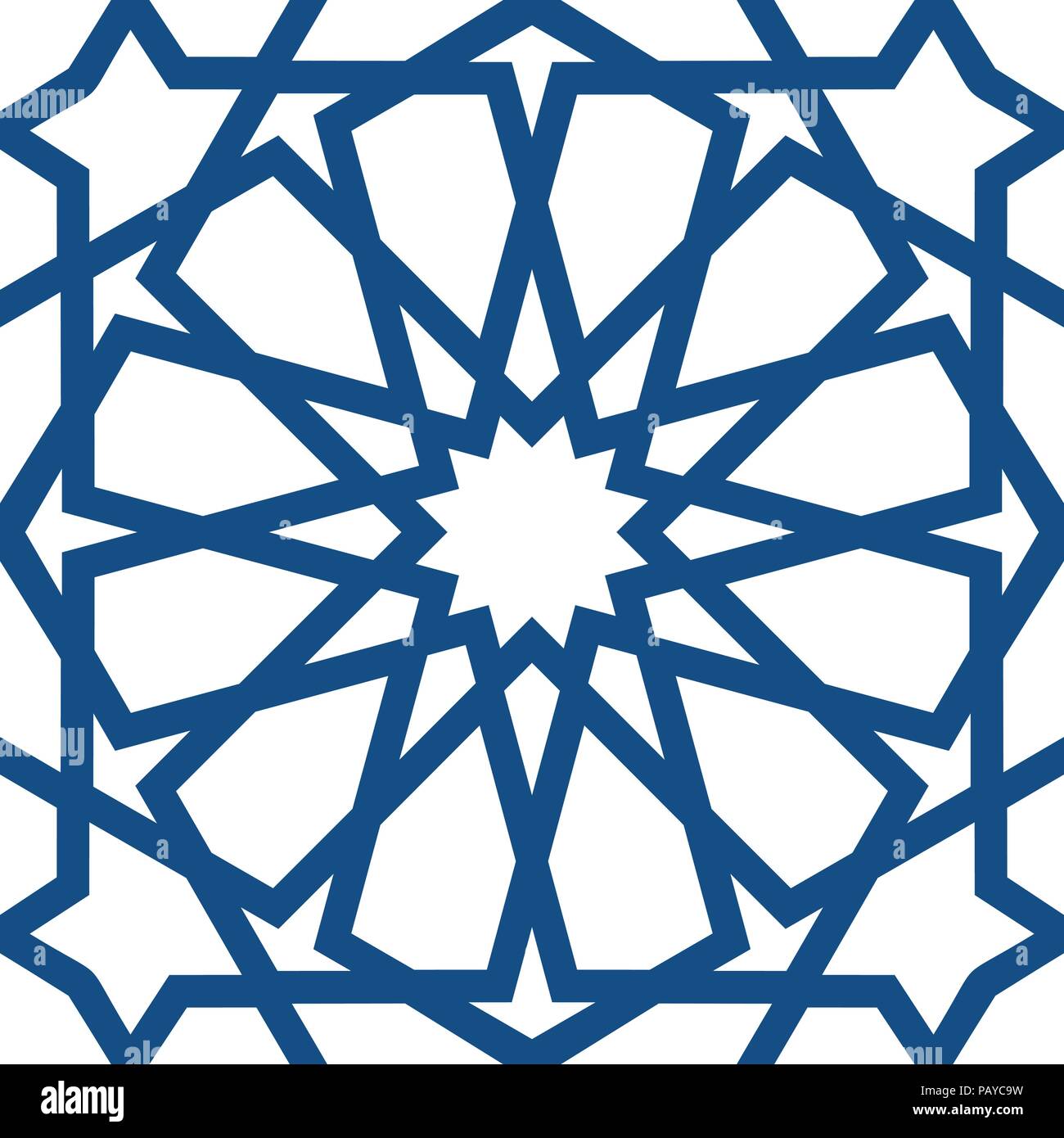 Blue islamic pattern . Seamless arabic geometric pattern, east ornament ...