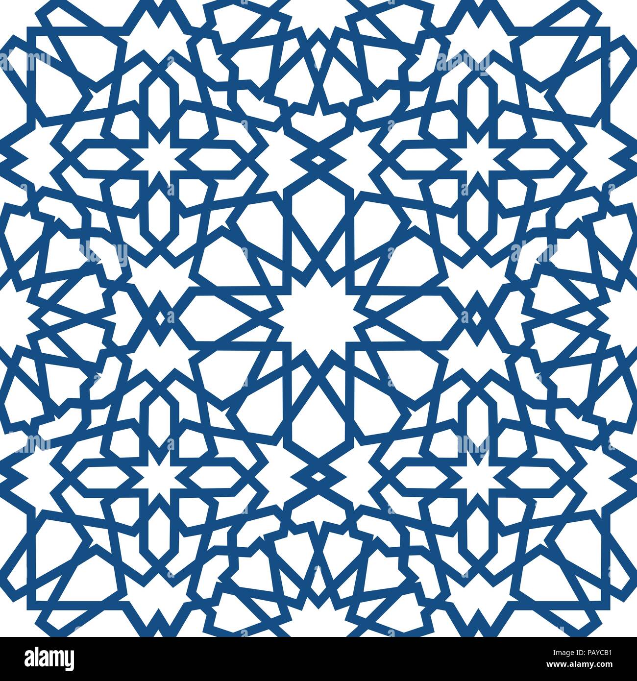 Blue islamic pattern . Seamless arabic geometric pattern, east ornament ...