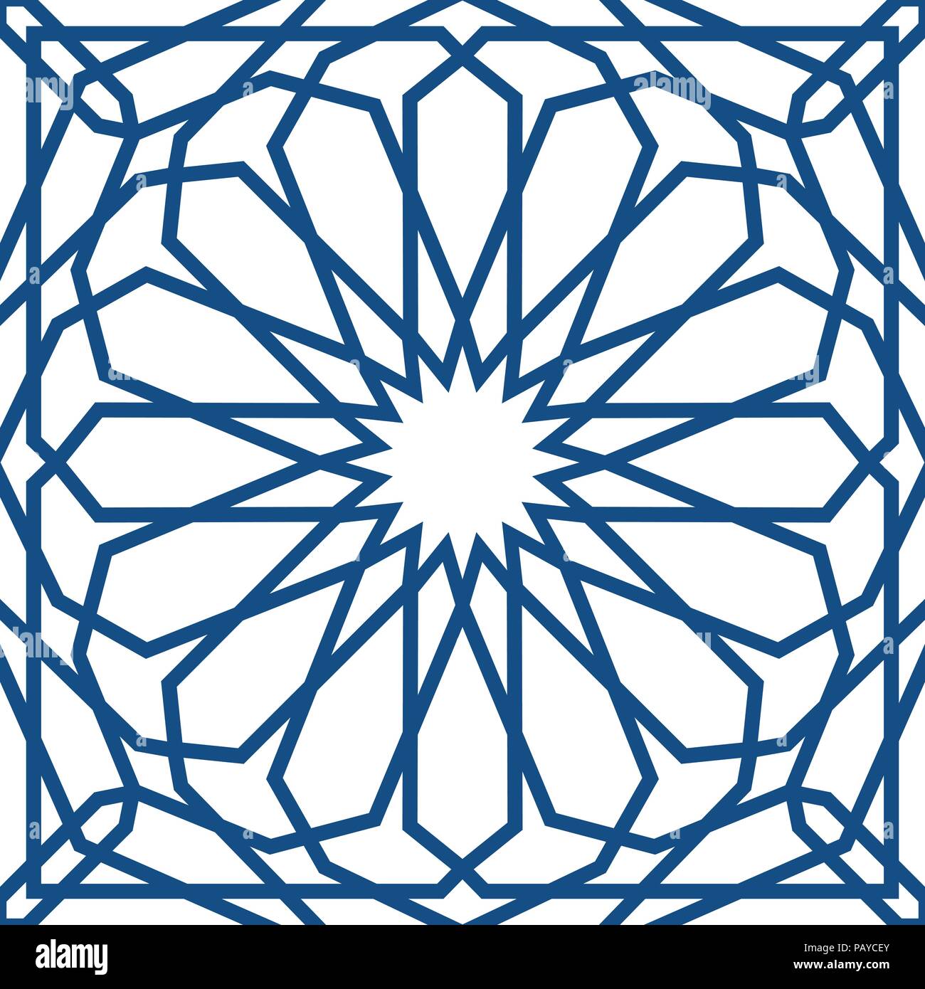 Blue islamic pattern . Seamless arabic geometric pattern, east ornament ...