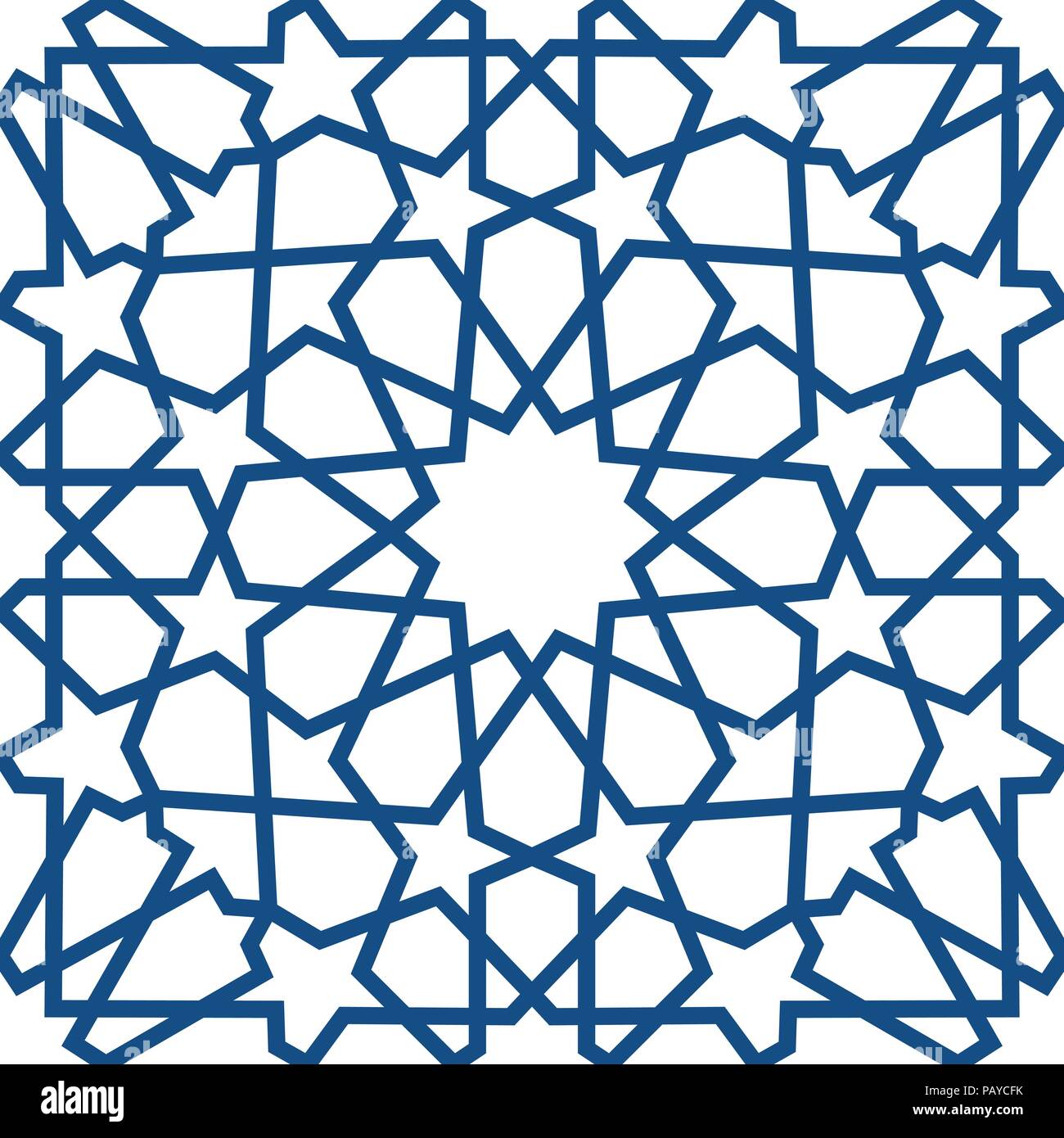 Blue Islamic Pattern Seamless Arabic Geometric Pattern East Ornament Indian Ornament 