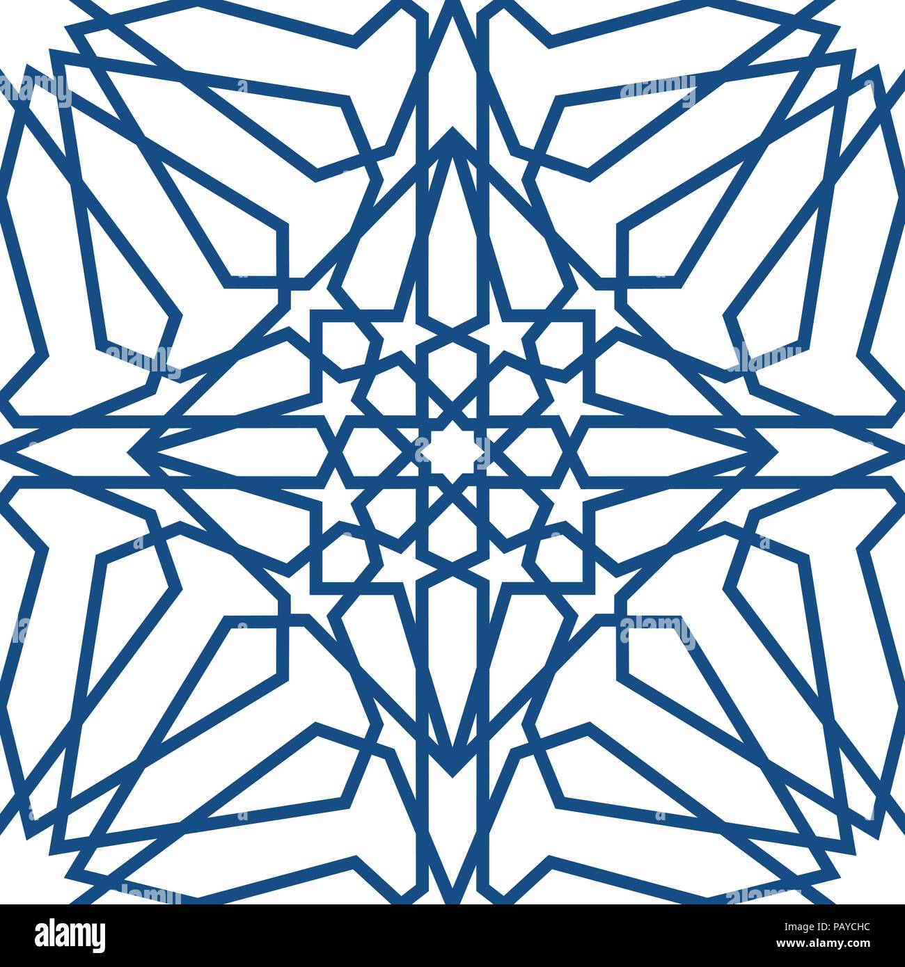 Blue islamic pattern . Seamless arabic geometric pattern, east ornament ...