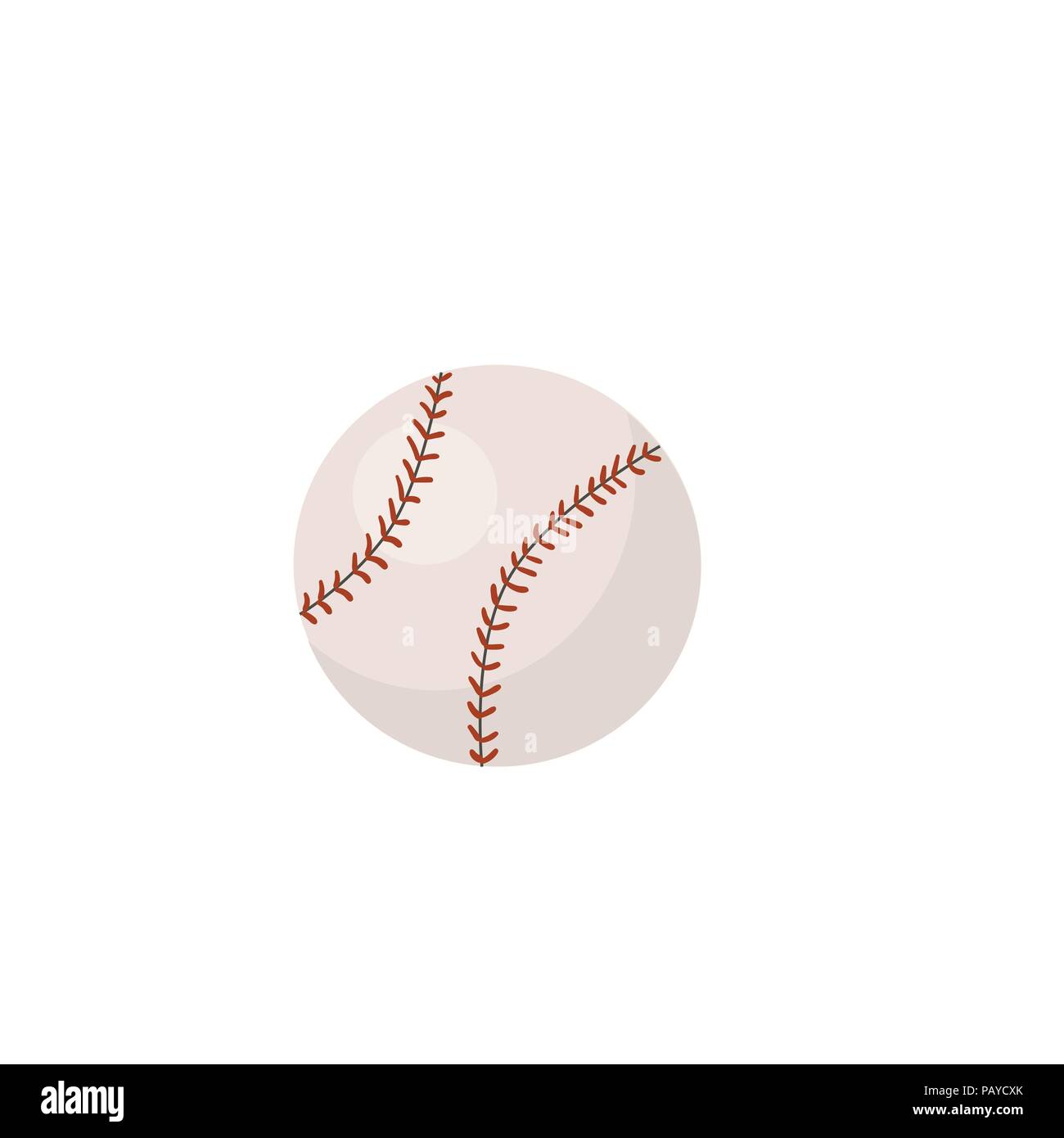 Hand drawn baseball ball isolated on white background. Vector ...