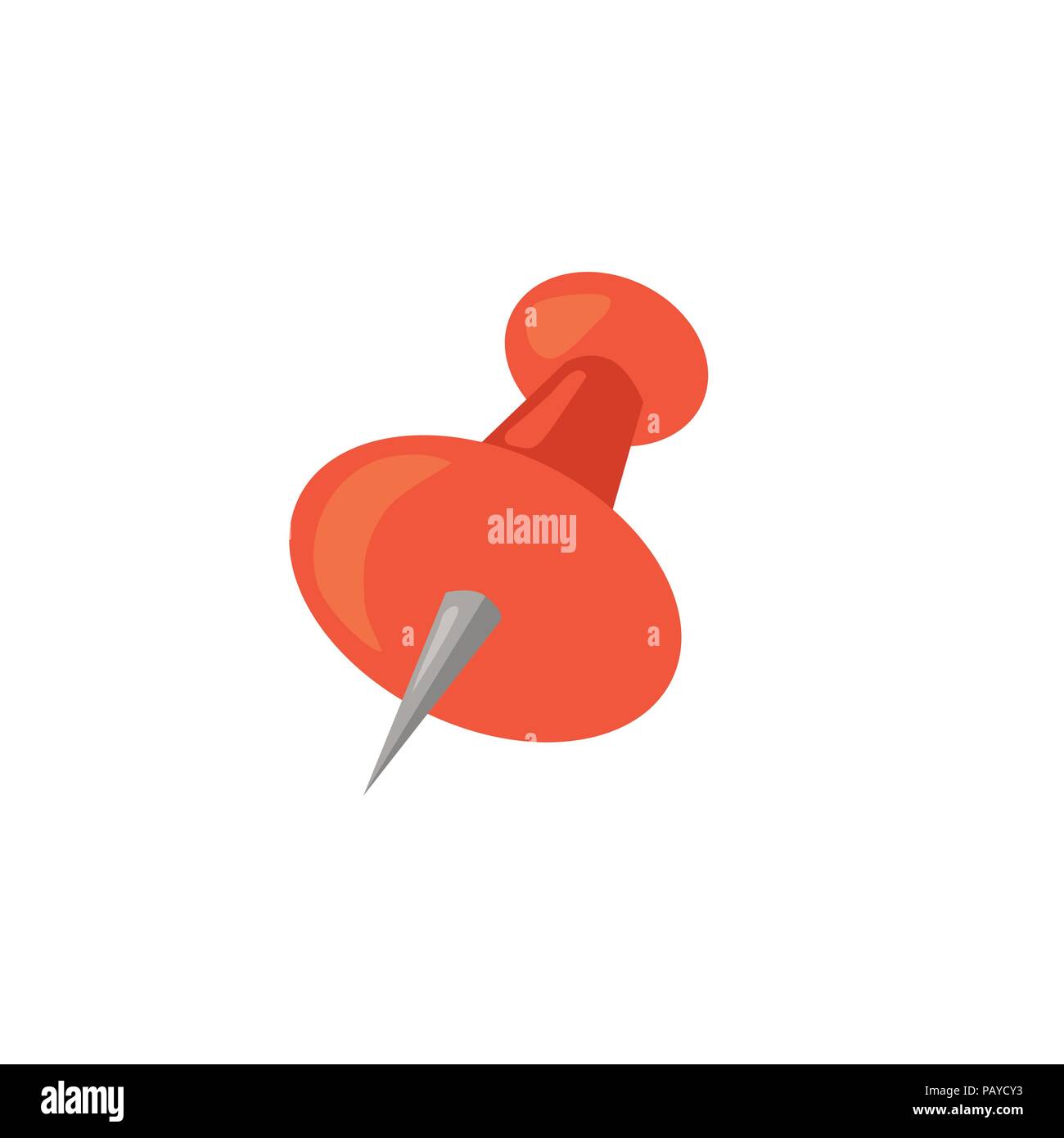 Hand drawn pin isolated on white background. Vector illustration Stock ...