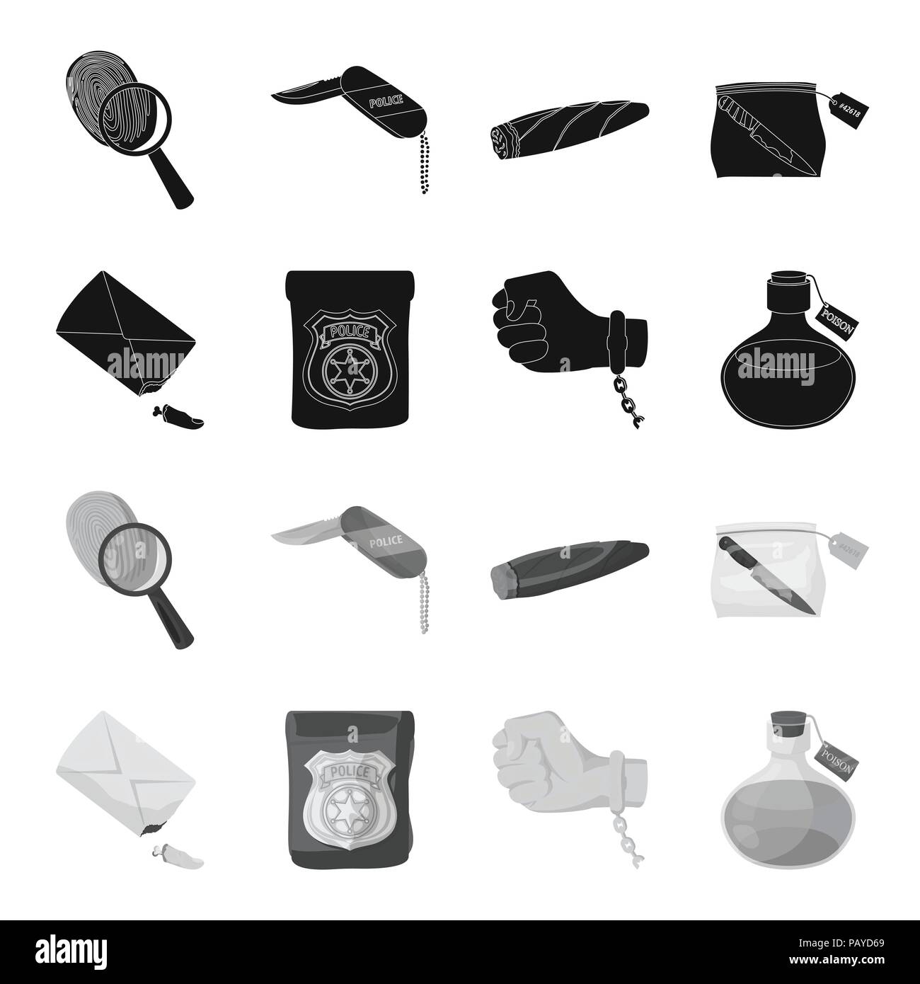 Police evidence bag Stock Vector Images - Alamy