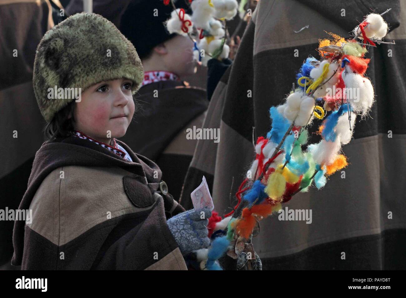 Survakari with traditional costumes performs ritual lightly pats the ...