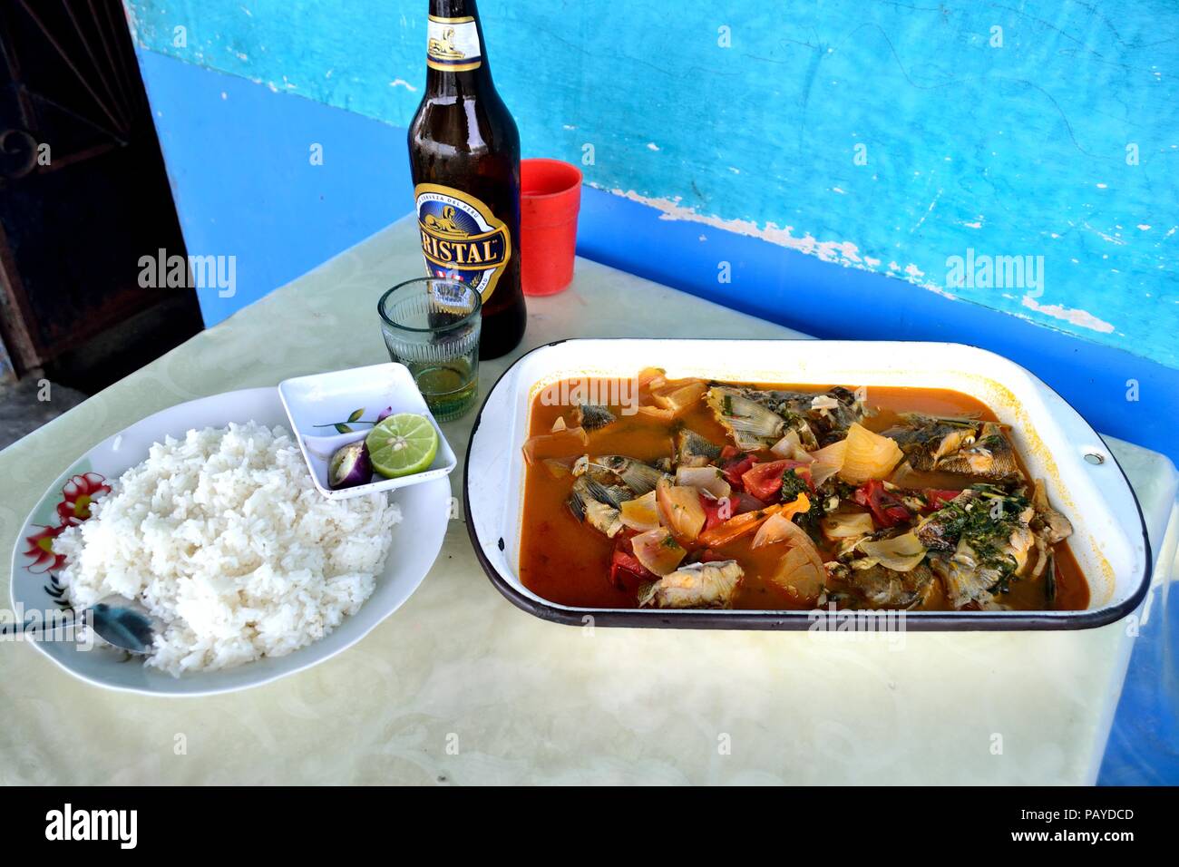 Sudado - Typical fish dish - Port in PUERTO PIZARRO. Department of ...