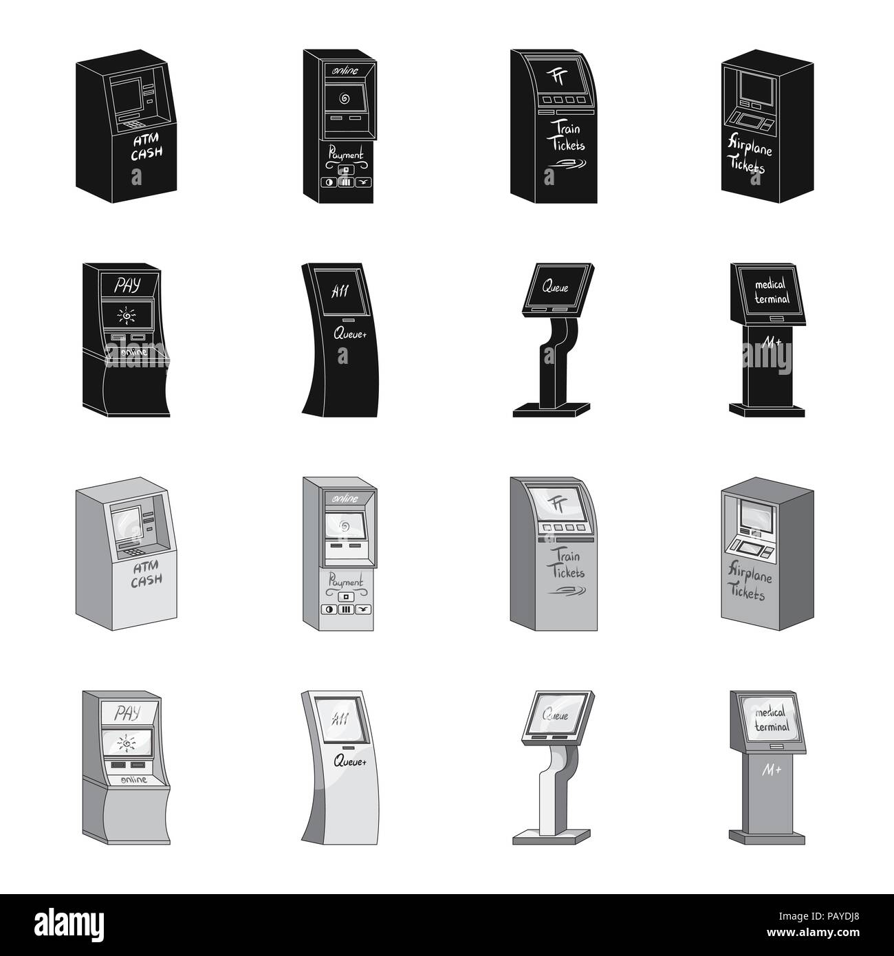 Medical terminal, ATM for payment,apparatus for queue. Terminals set ...