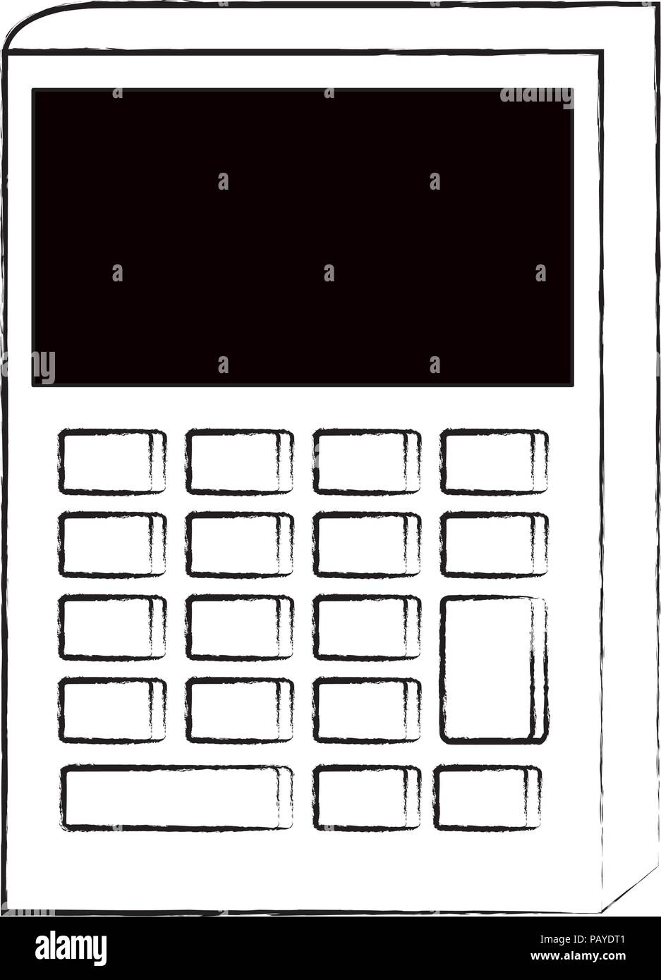 calculator icon over white background, vector illustration Stock Vector ...