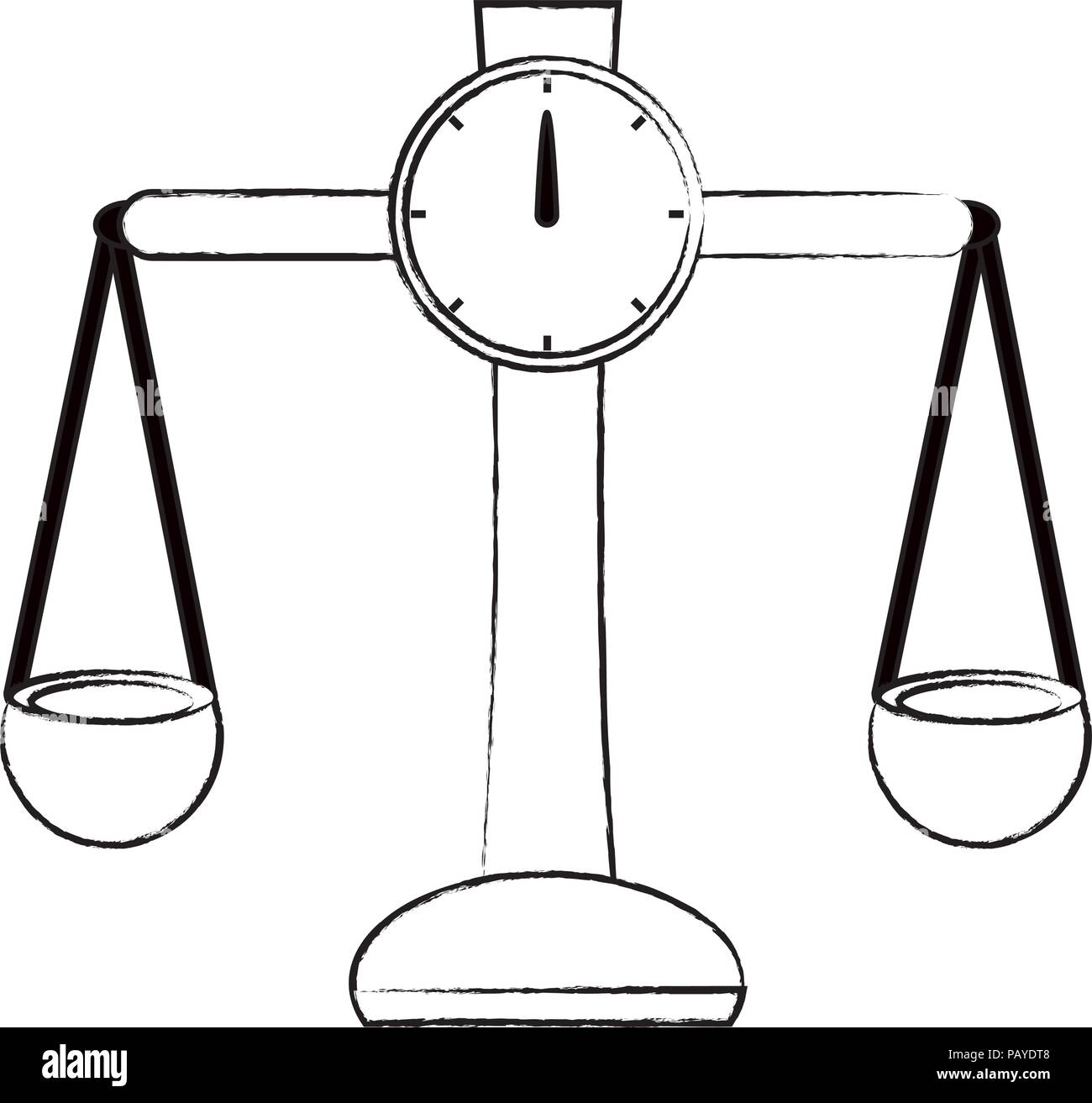 scale icon over white background, vector illustration Stock Vector ...