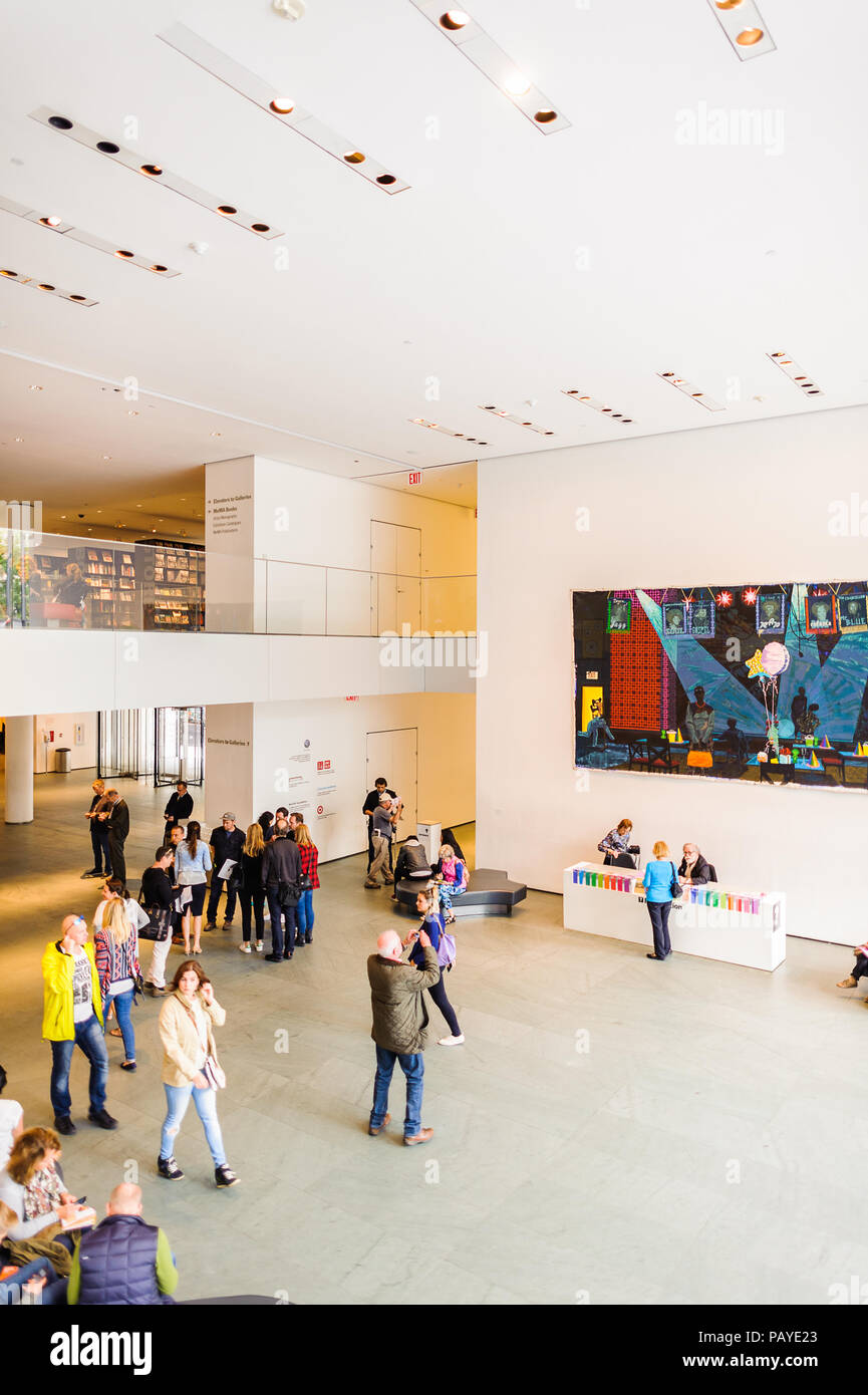 NEW YORK, USA - OCT 8, 2015: Interior of the Museum of Modern Art (MoMA ...