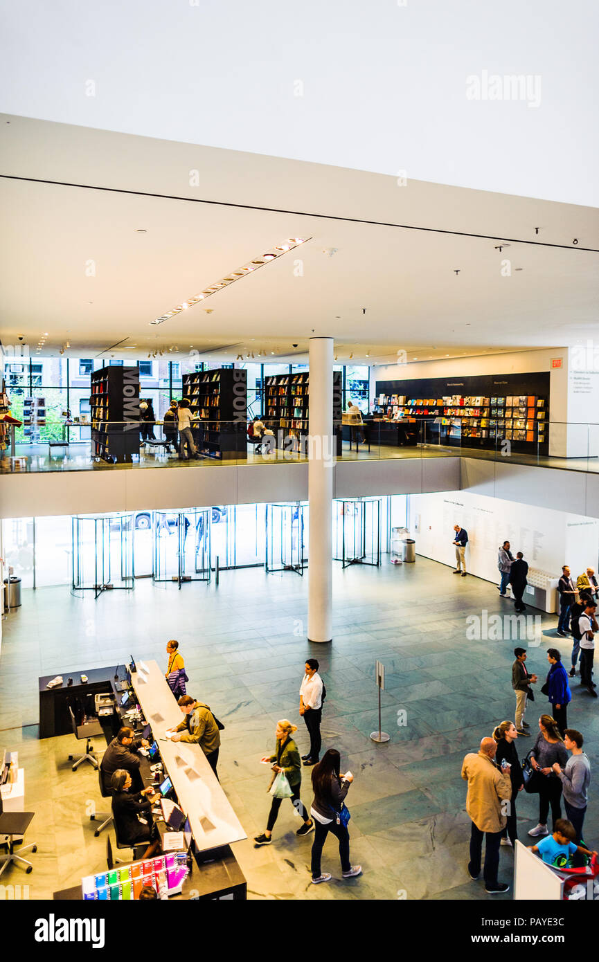 NEW YORK, USA - OCT 8, 2015: Interior of the Museum of Modern Art (MoMA ...