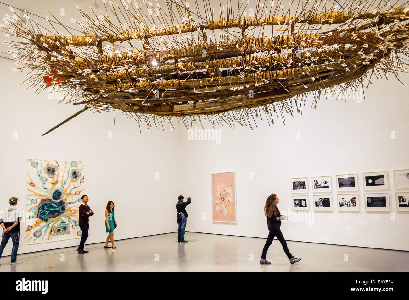 NEW YORK, USA - OCT 8, 2015: Interior of the Museum of Modern Art (MoMA ...