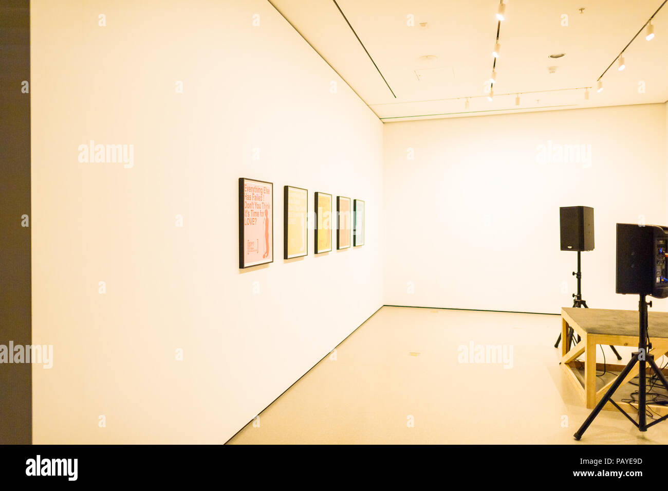 NEW YORK, USA - OCT 8, 2015: Interior of the Museum of Modern Art (MoMA ...