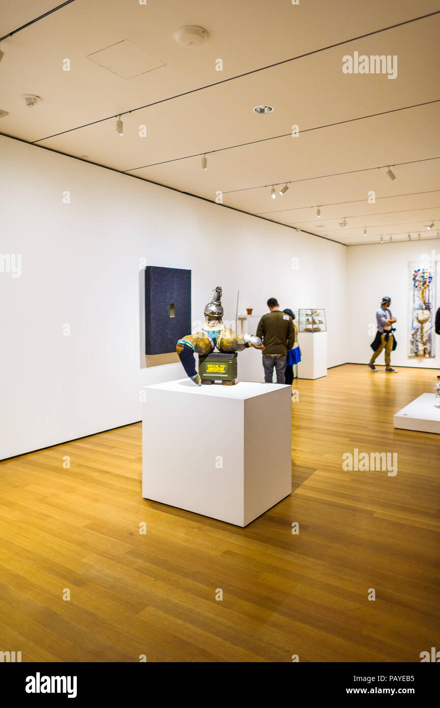 NEW YORK, USA - OCT 8, 2015: Interior of the Museum of Modern Art (MoMA ...