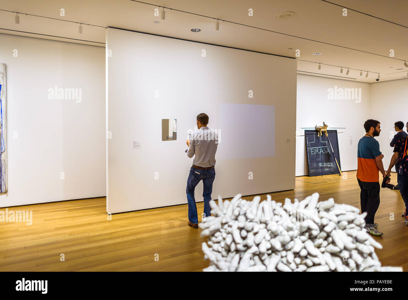 NEW YORK, USA - OCT 8, 2015: Interior of the Museum of Modern Art (MoMA ...