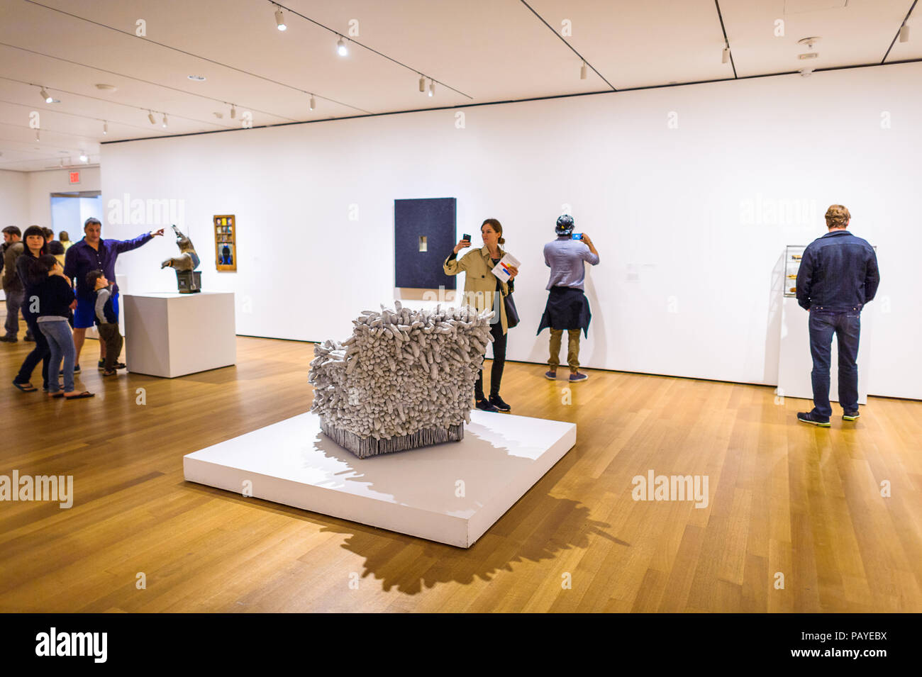 NEW YORK, USA - OCT 8, 2015: Interior of the Museum of Modern Art (MoMA ...