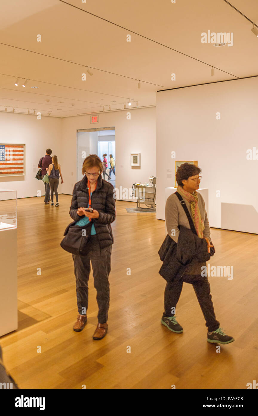 NEW YORK, USA - OCT 8, 2015: Interior of the Museum of Modern Art (MoMA ...