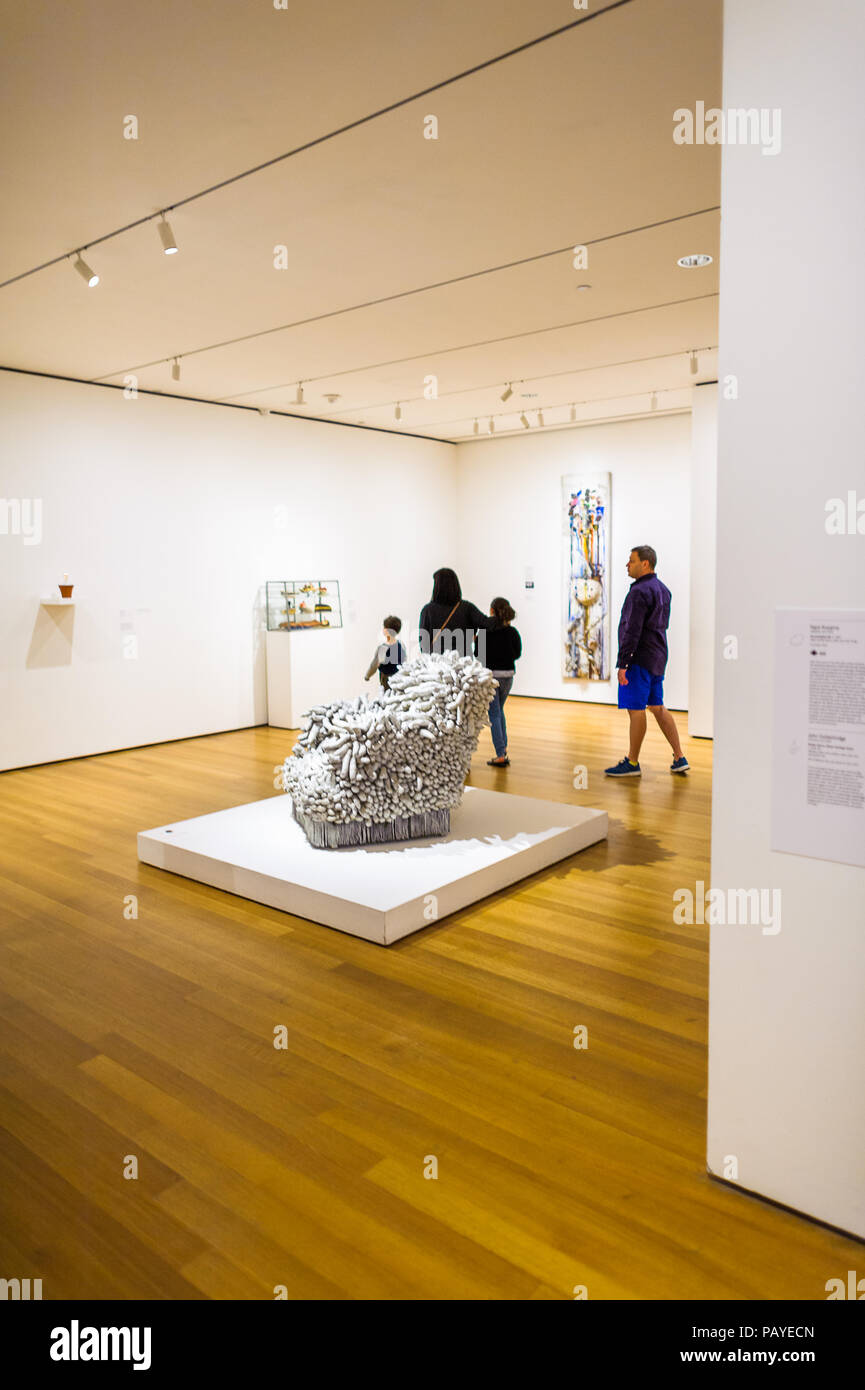 NEW YORK, USA - OCT 8, 2015: Interior of the Museum of Modern Art (MoMA ...