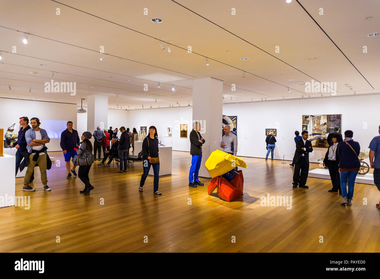 NEW YORK, USA - OCT 8, 2015: Interior of the Museum of Modern Art (MoMA ...