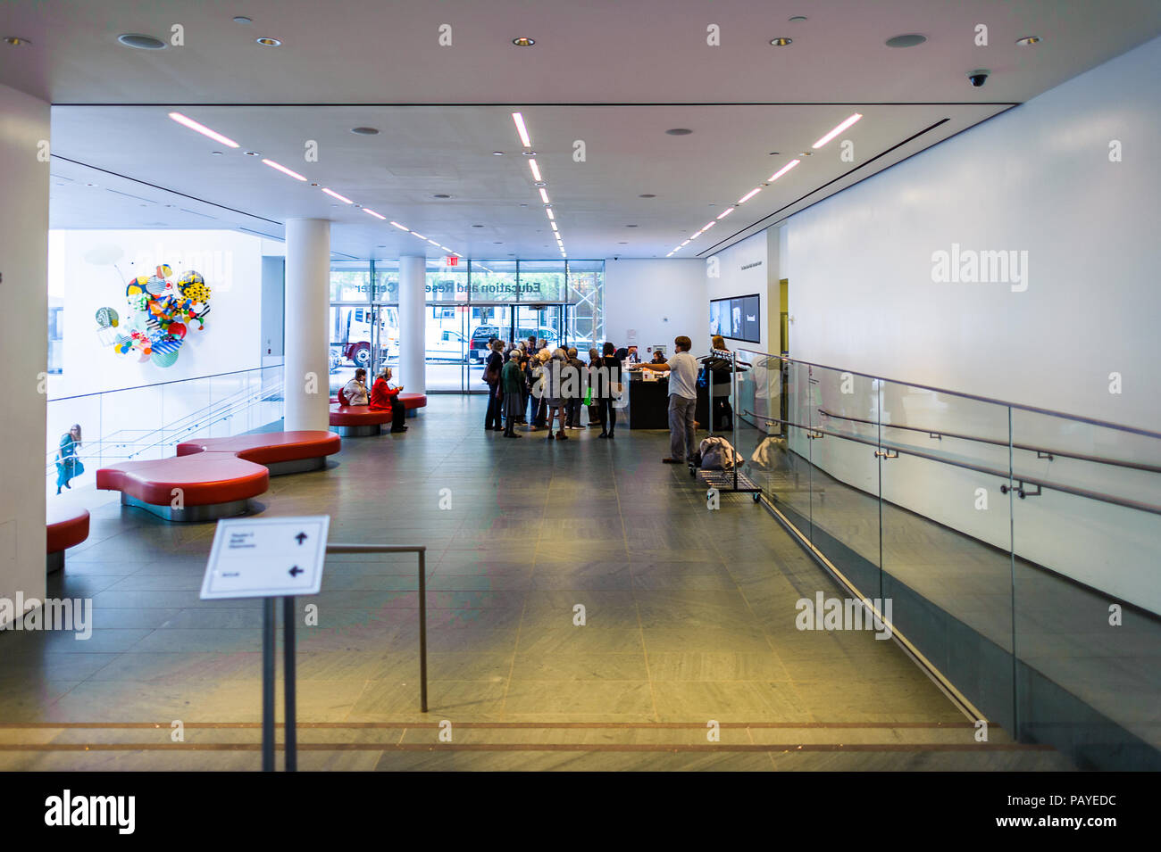 NEW YORK, USA - OCT 8, 2015: Interior of the Museum of Modern Art (MoMA ...