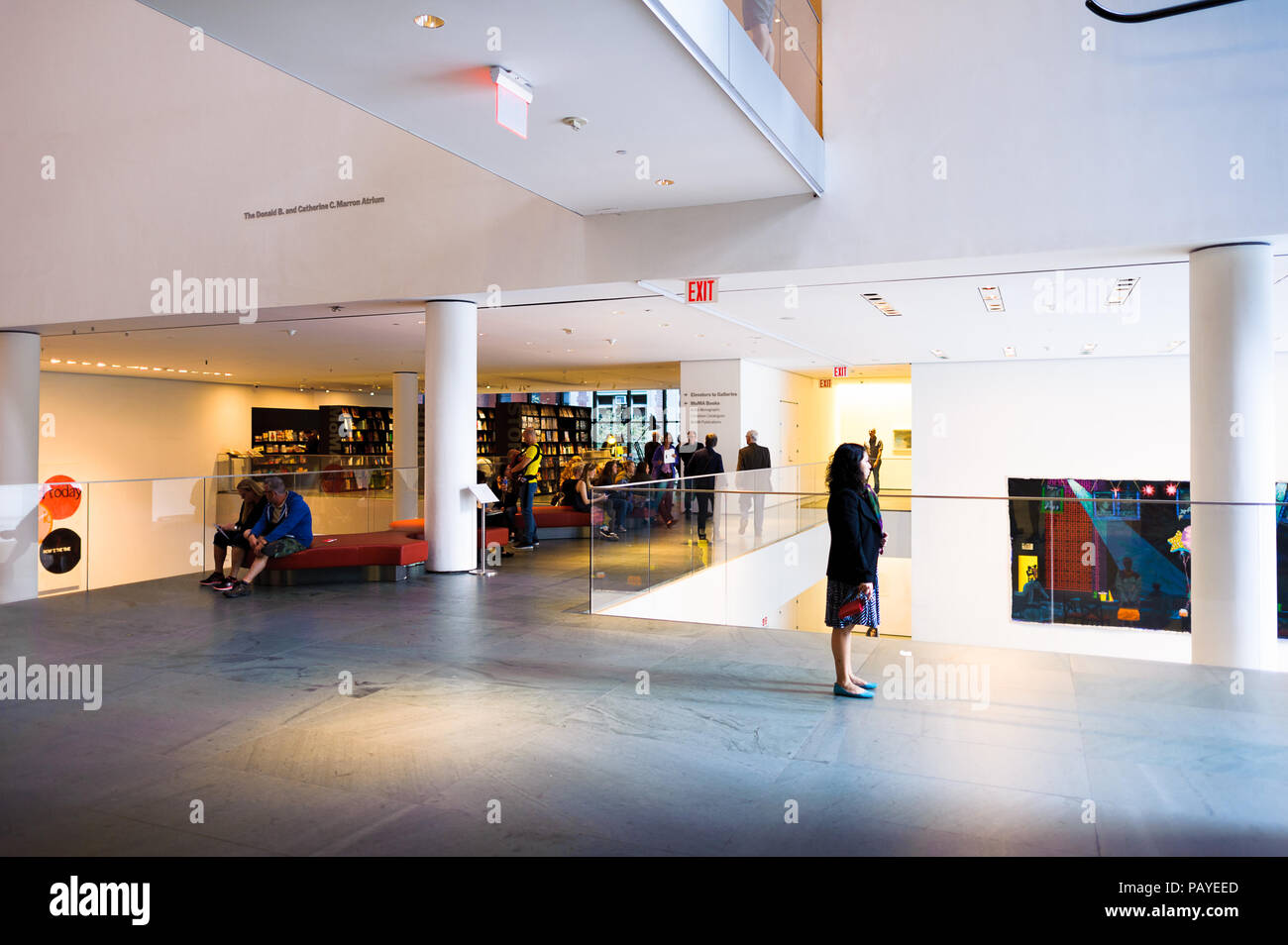 NEW YORK, USA - OCT 8, 2015: Interior of the Museum of Modern Art (MoMA ...