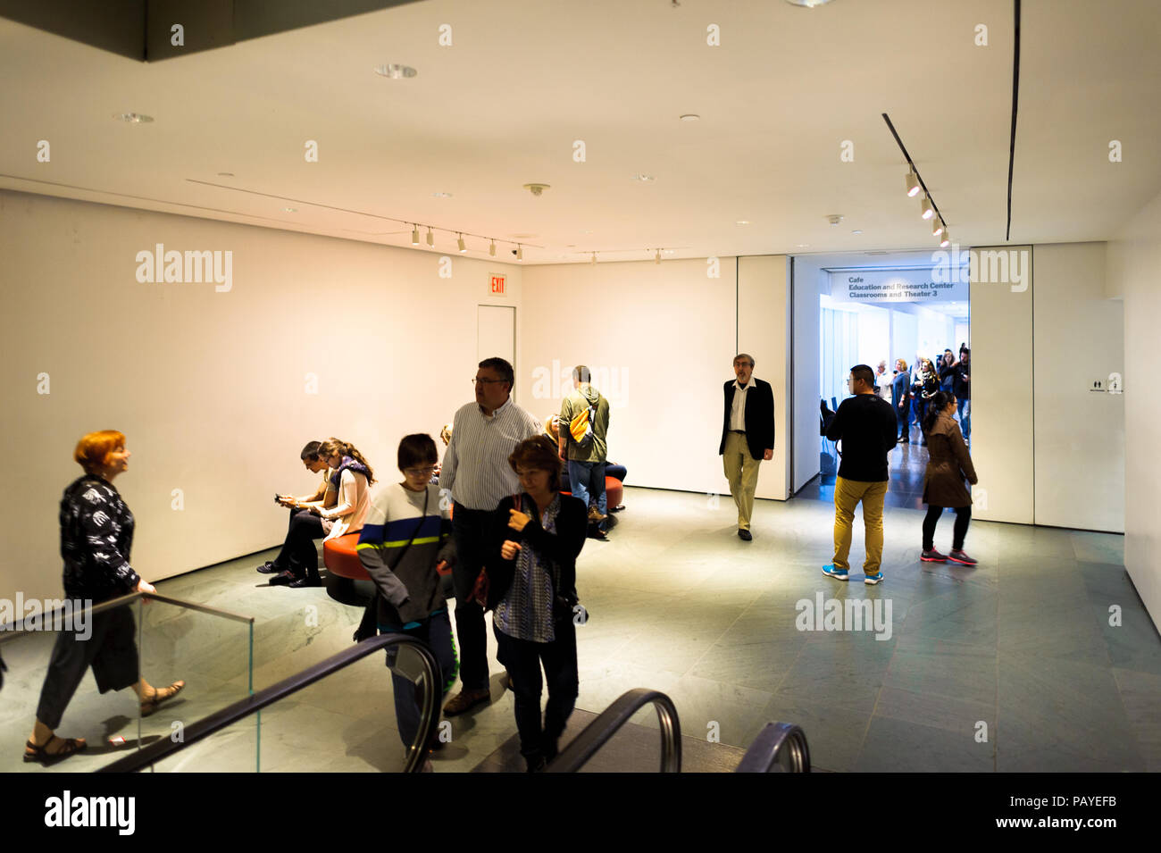 NEW YORK, USA - OCT 8, 2015: Interior of the Museum of Modern Art (MoMA ...