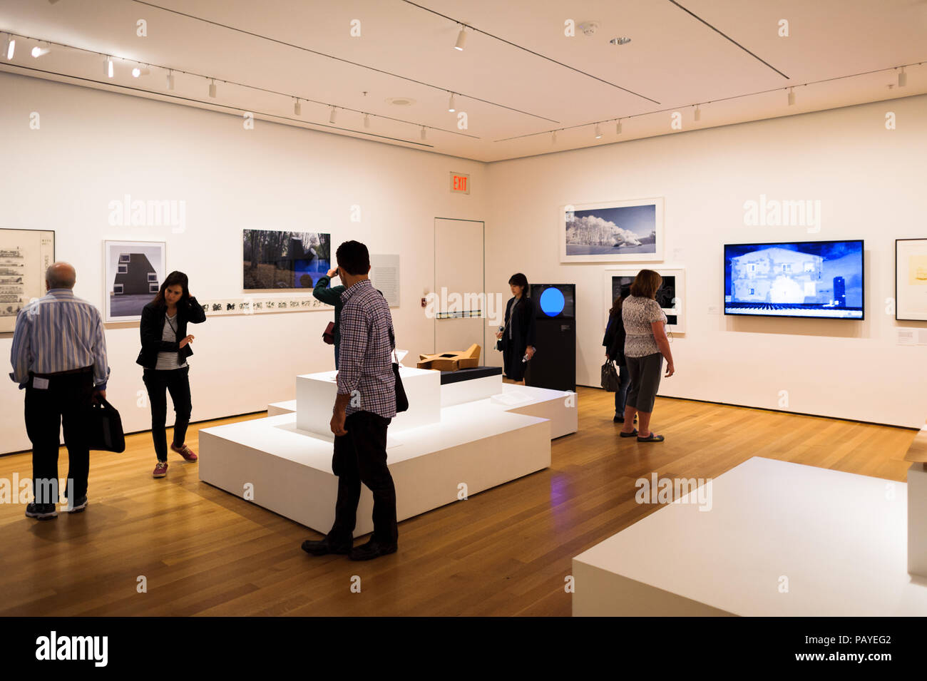 NEW YORK, USA - OCT 8, 2015: Interior of the Museum of Modern Art (MoMA ...