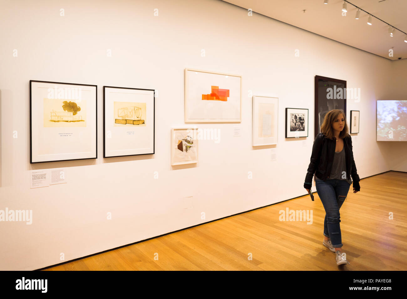 NEW YORK, USA - OCT 8, 2015: Interior of the Museum of Modern Art (MoMA ...