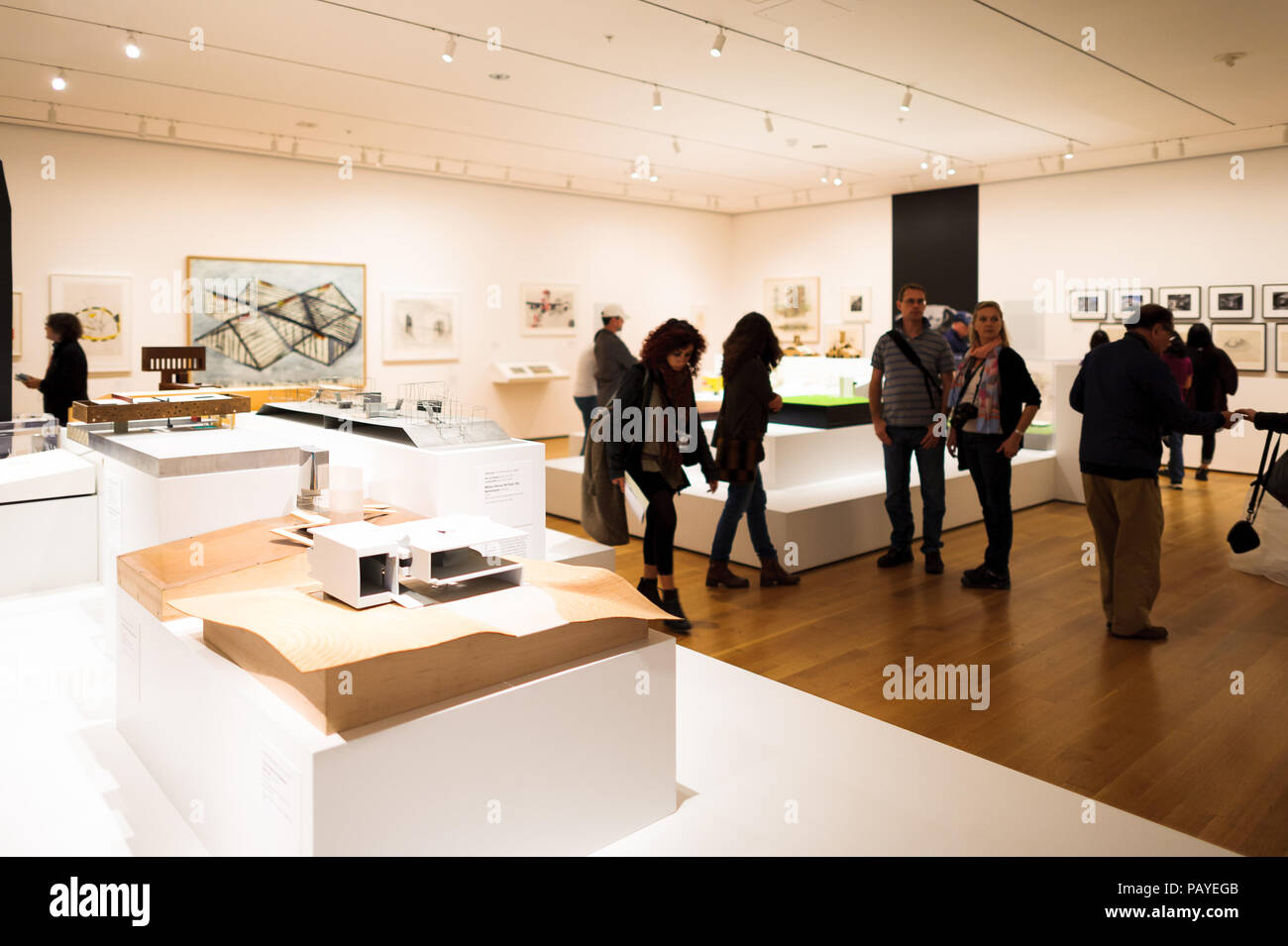 NEW YORK, USA - OCT 8, 2015: Interior of the Museum of Modern Art (MoMA ...