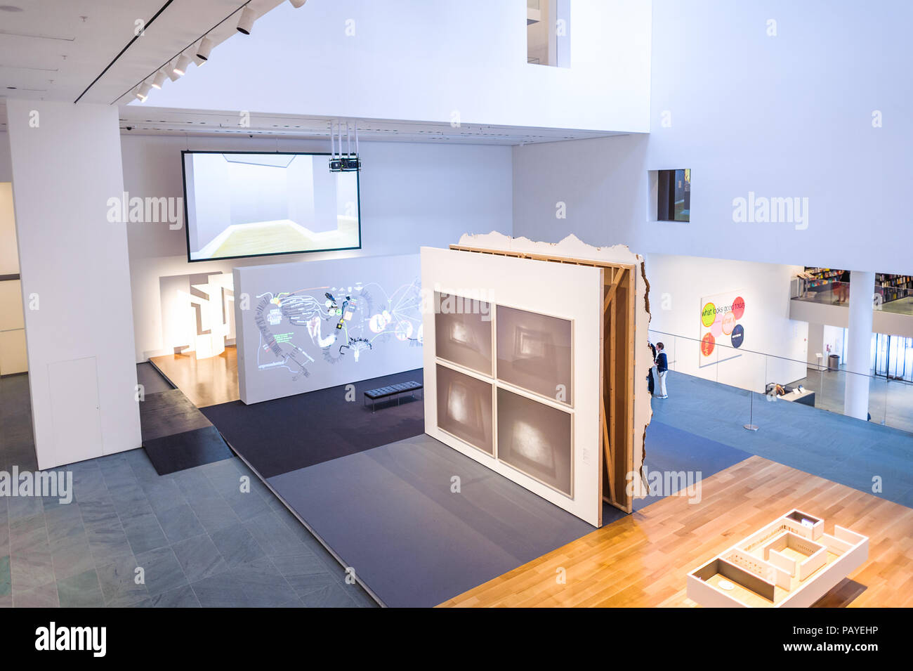 NEW YORK, USA - OCT 8, 2015: Interior of the Museum of Modern Art (MoMA ...