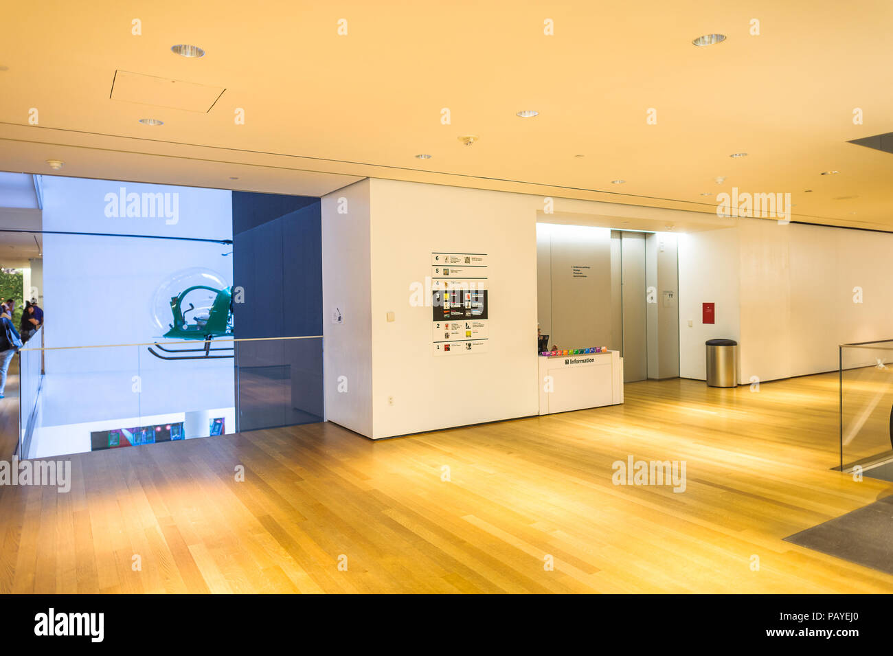 NEW YORK, USA - OCT 8, 2015: Interior of the Museum of Modern Art (MoMA ...