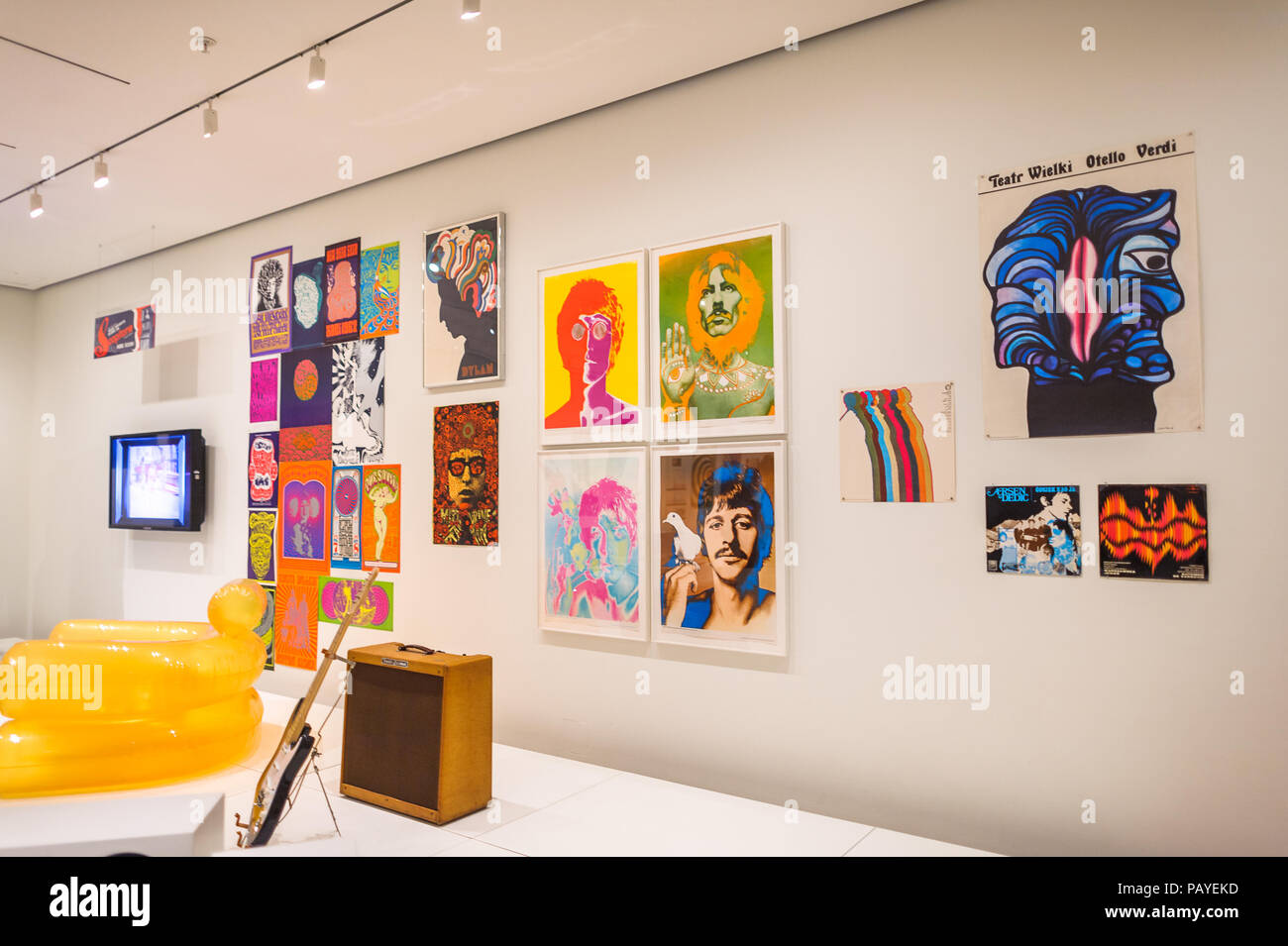 NEW YORK, USA - OCT 8, 2015: Music exhibition at the Museum of Modern ...