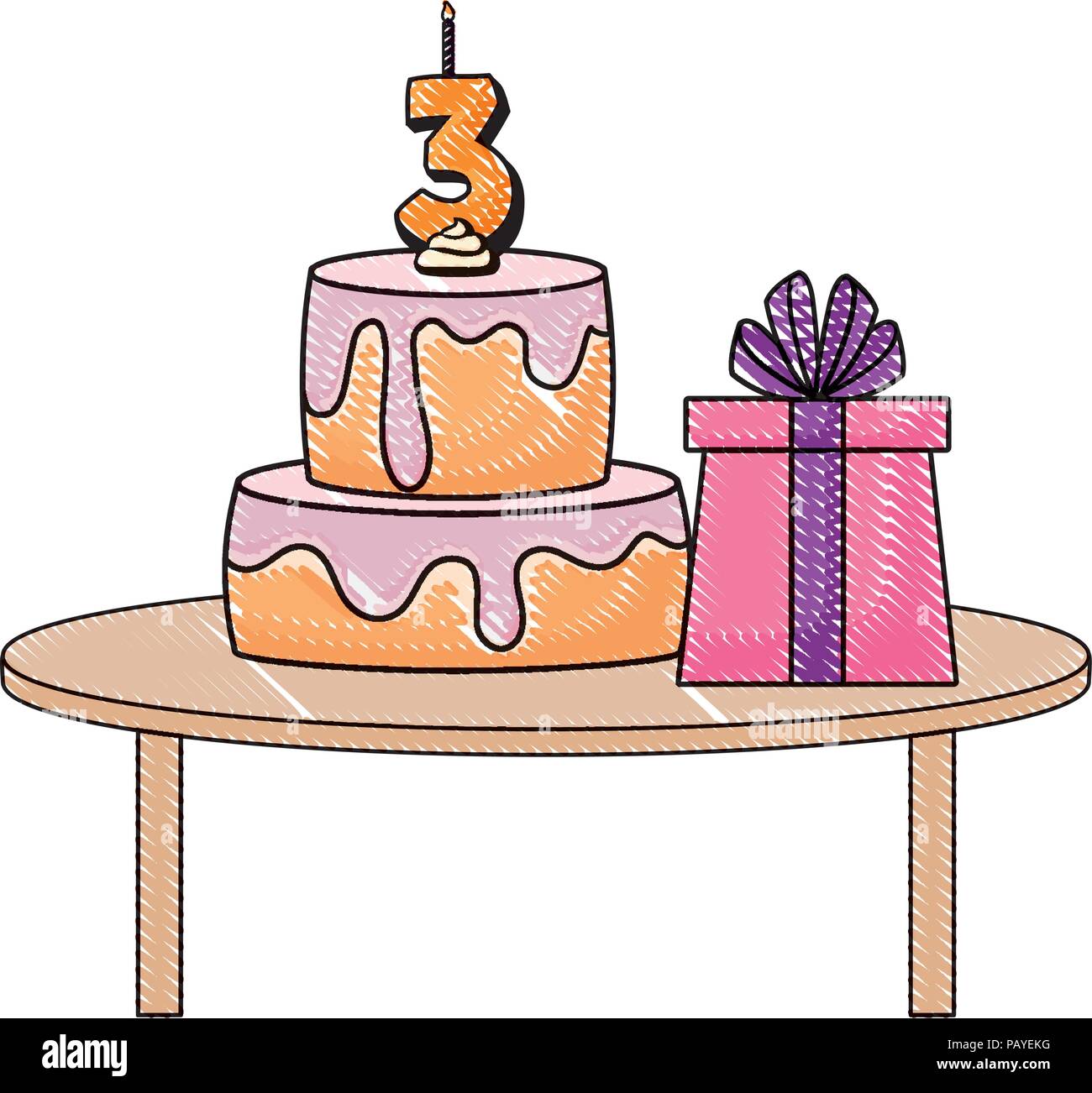 Cake On The Table Clipart