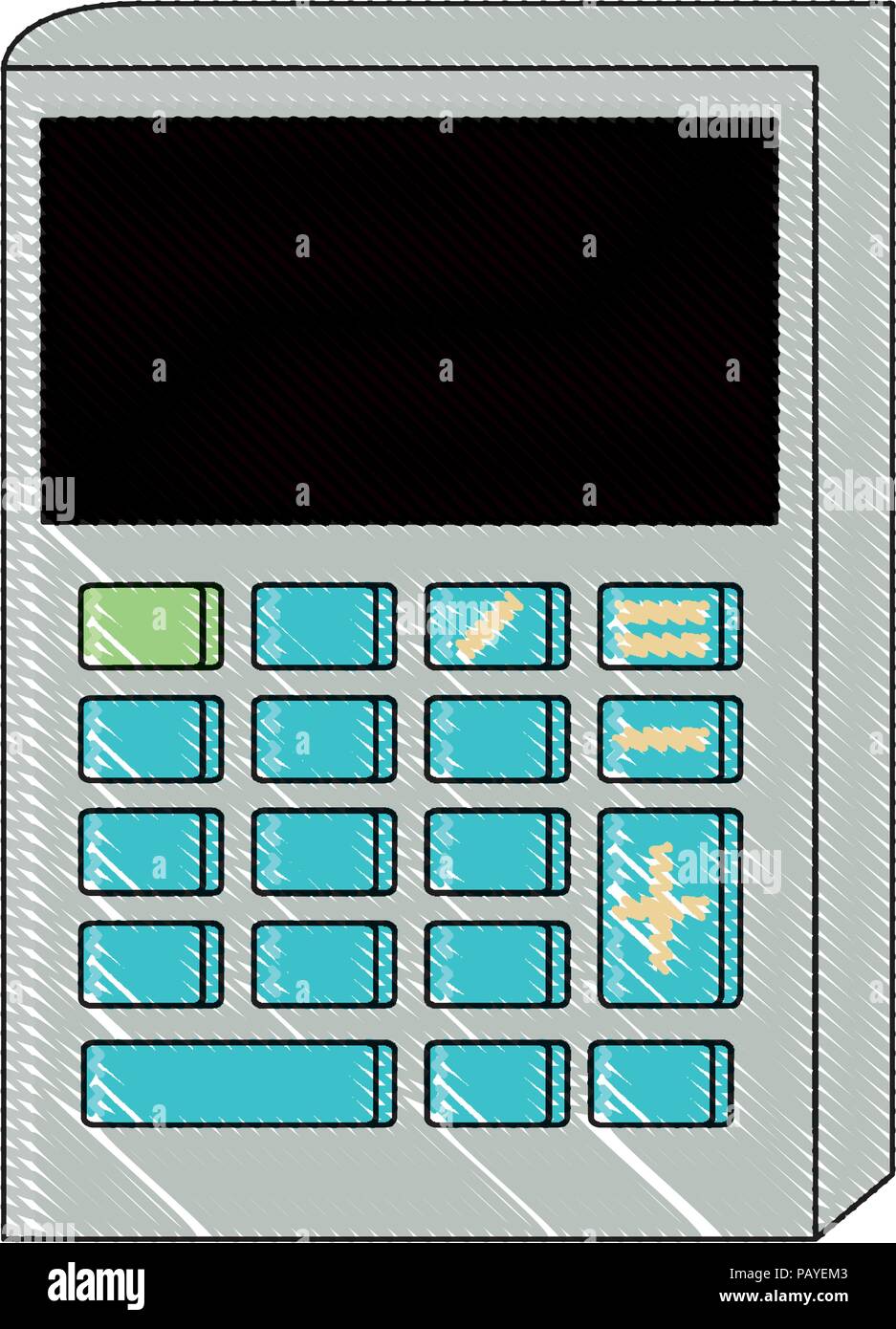 calculator icon over white background, vector illustration Stock Vector ...