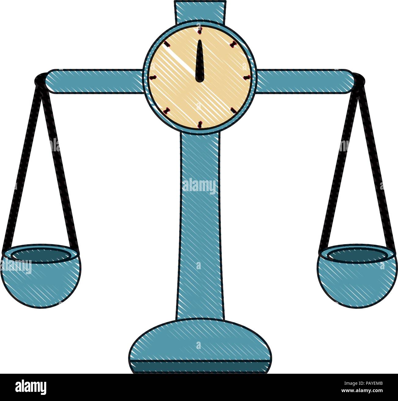 scale icon over white background, vector illustration Stock Vector ...